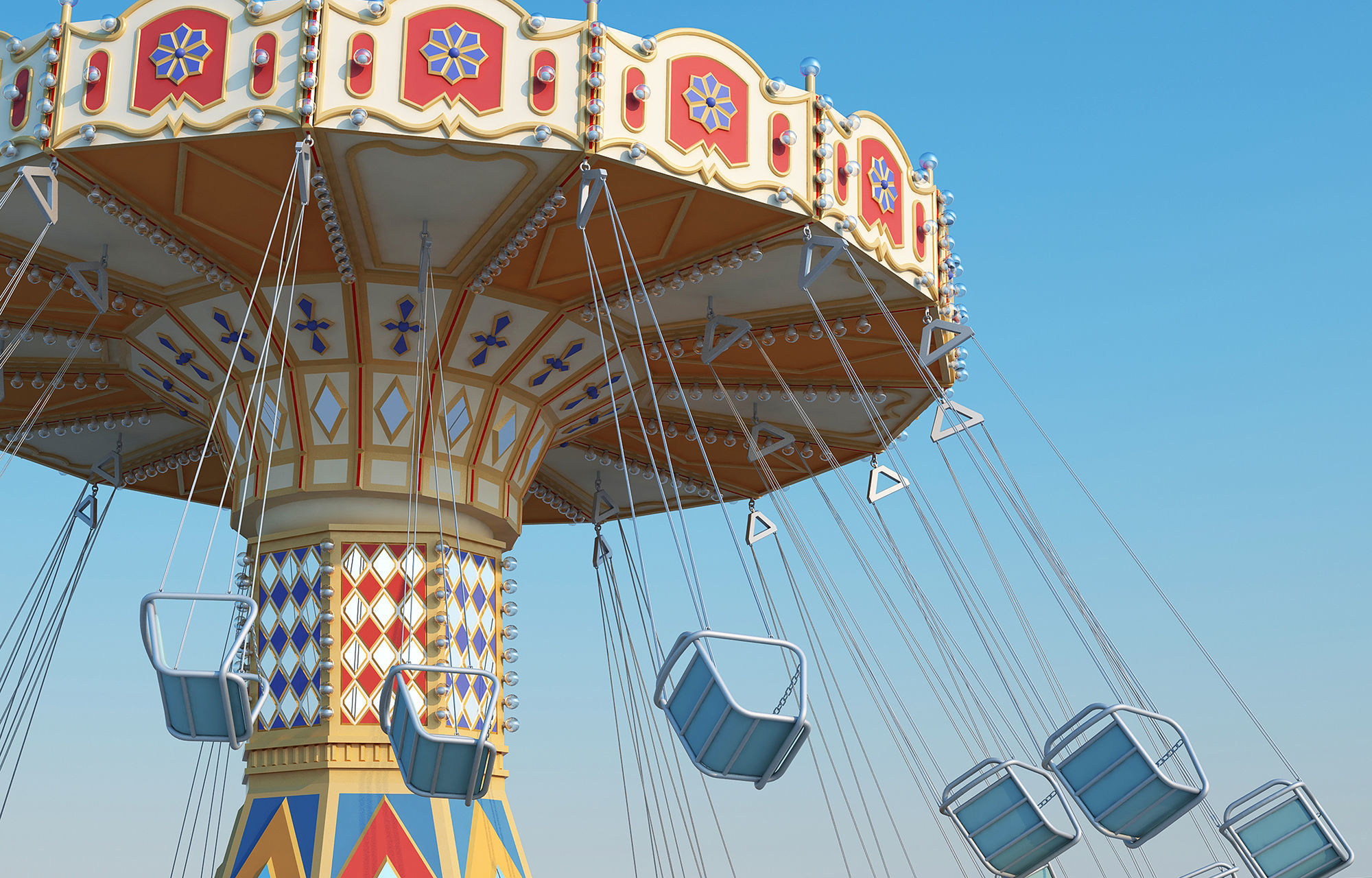 Funfair Swing Ride 3D model | CGTrader