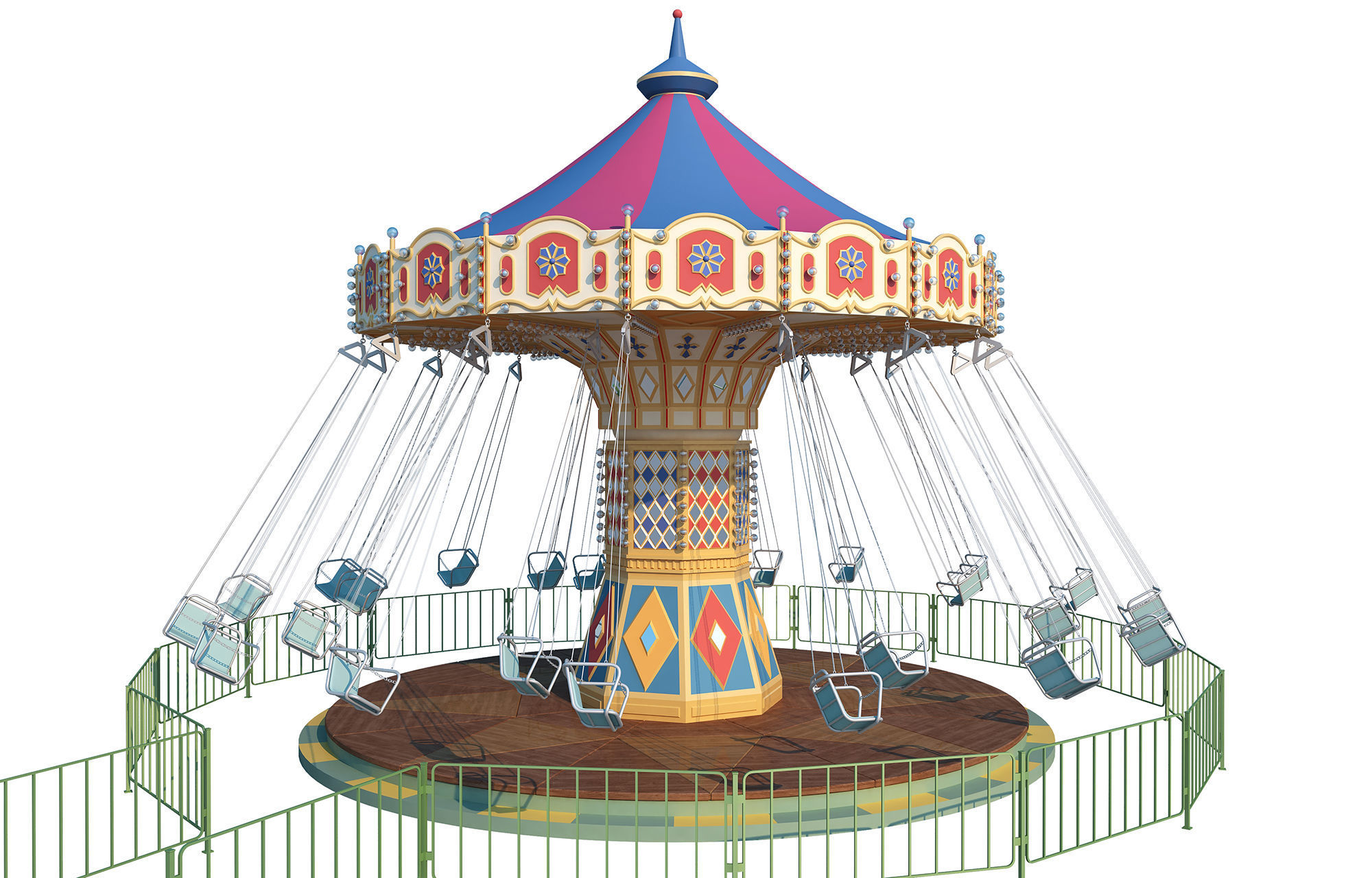 Funfair Swing Ride 3D model | CGTrader