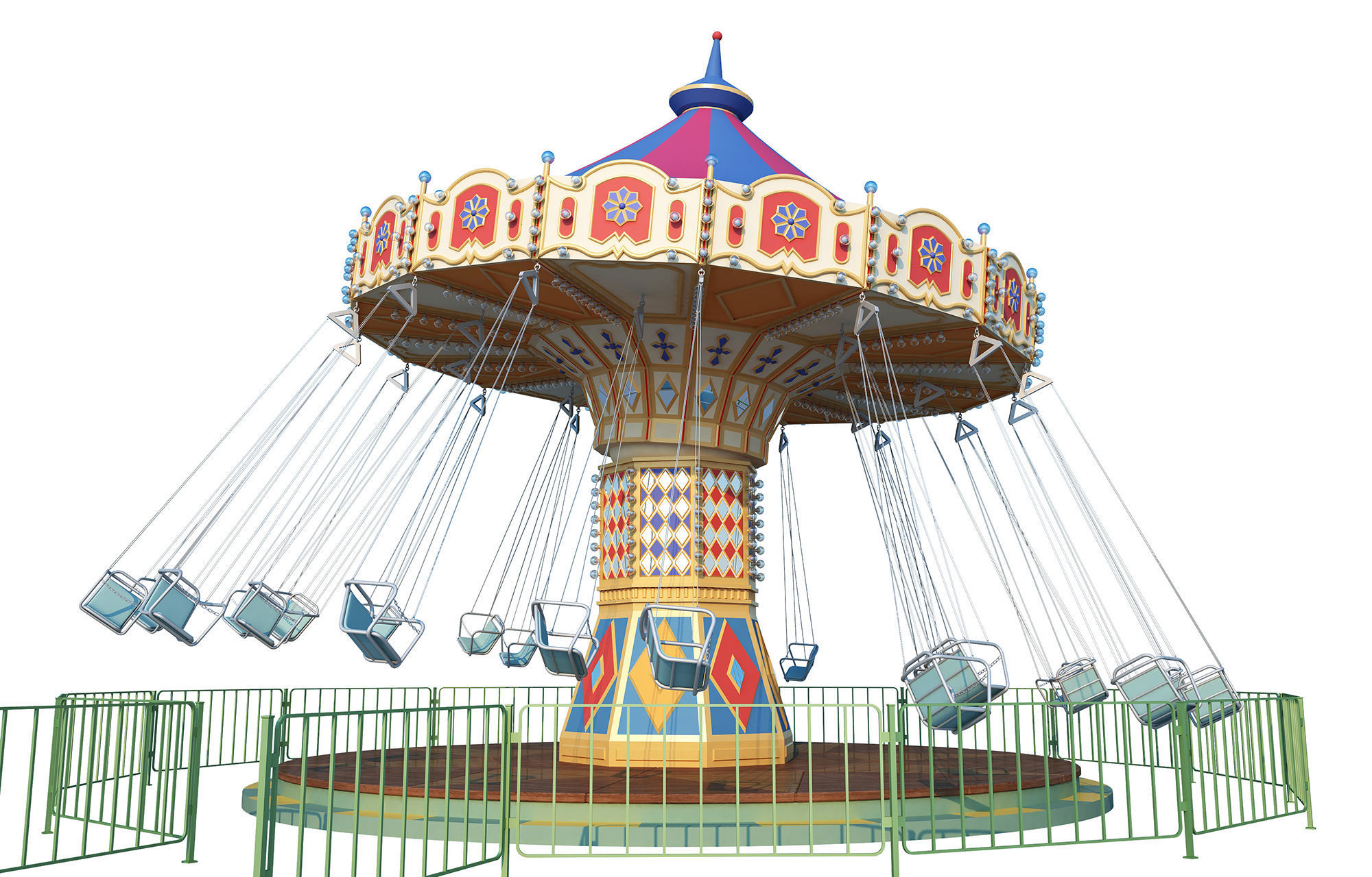 Funfair Swing Ride 3D model | CGTrader