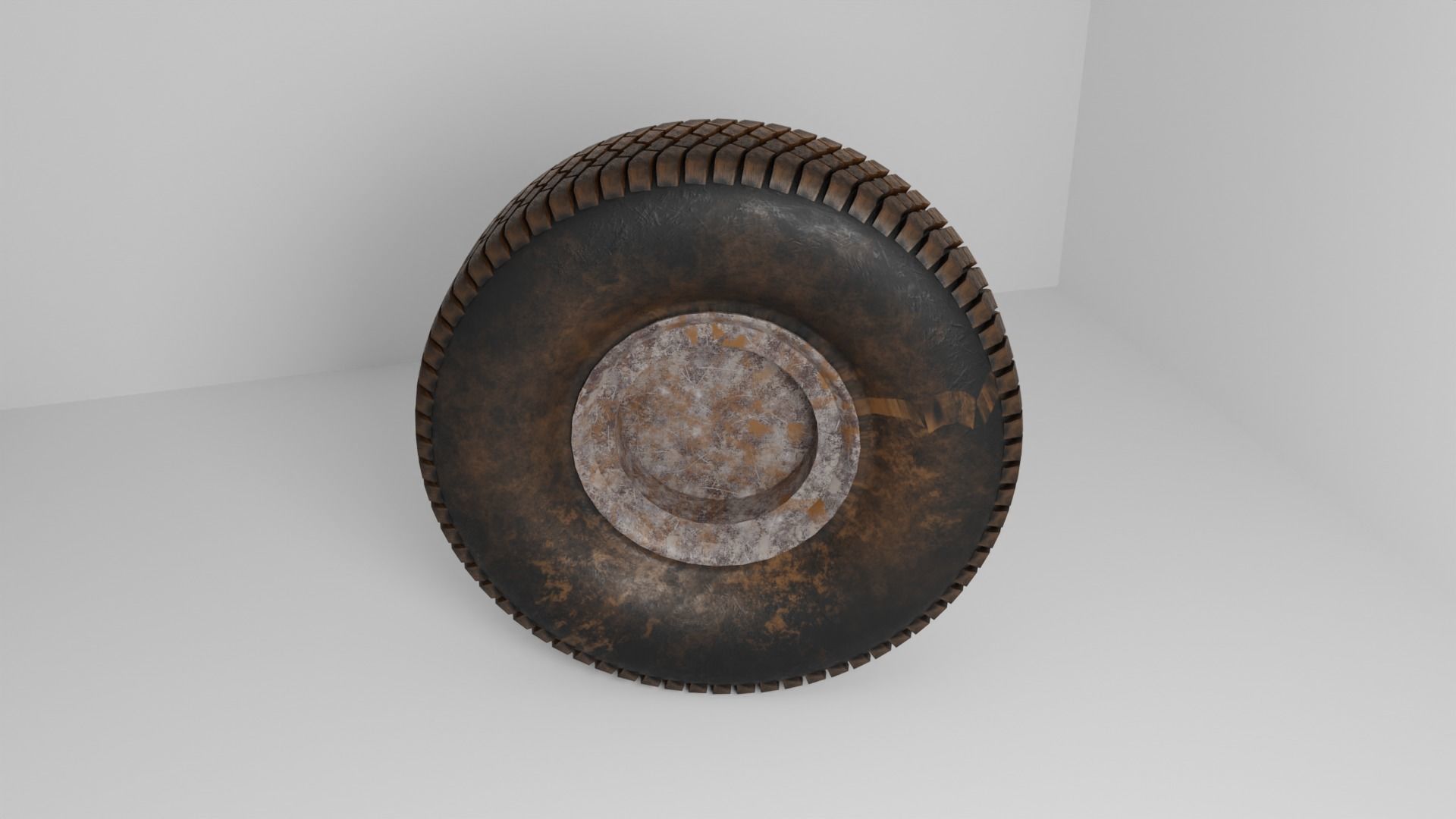 LOW POLY WHEEL MODEL rusty free VR / AR / low-poly 3D model | CGTrader