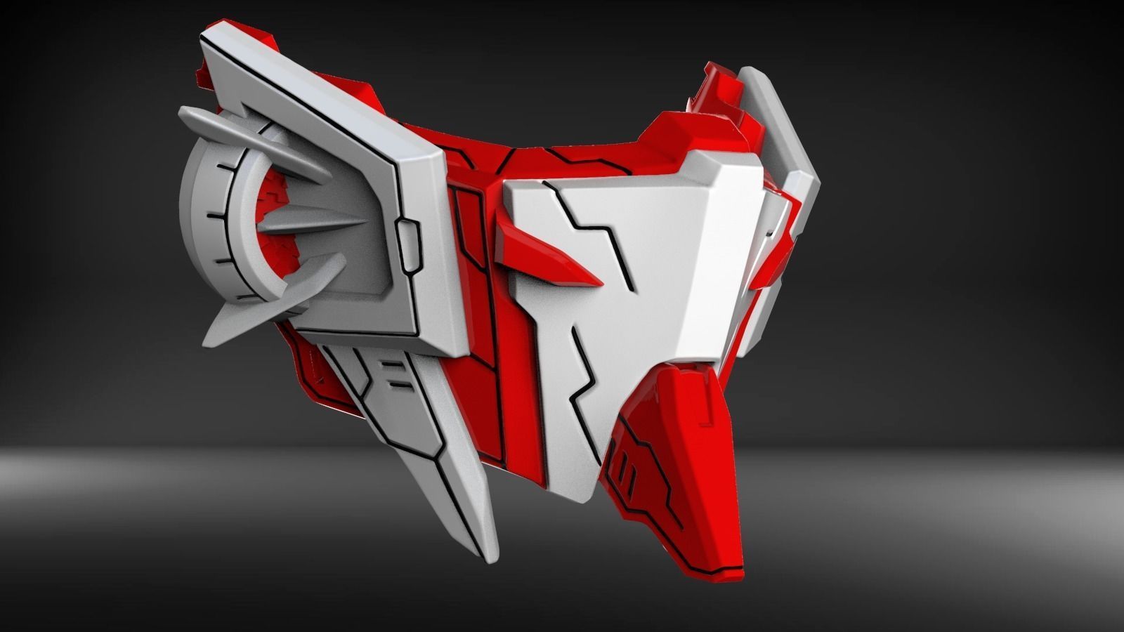 Mecha mask V5 STL for 3D model 3D printable | CGTrader