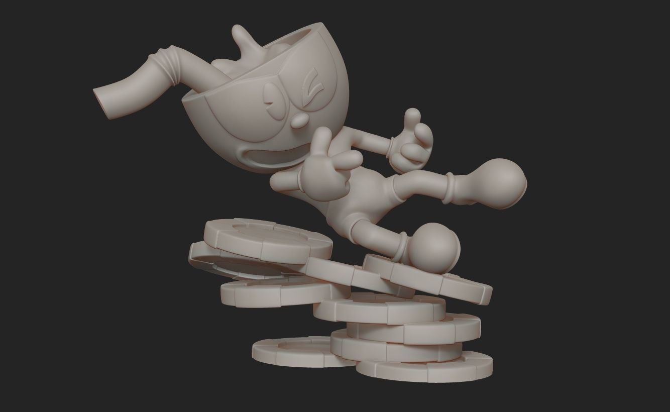 Cuphead Figurine 3D Print 3D model 3D printable | CGTrader