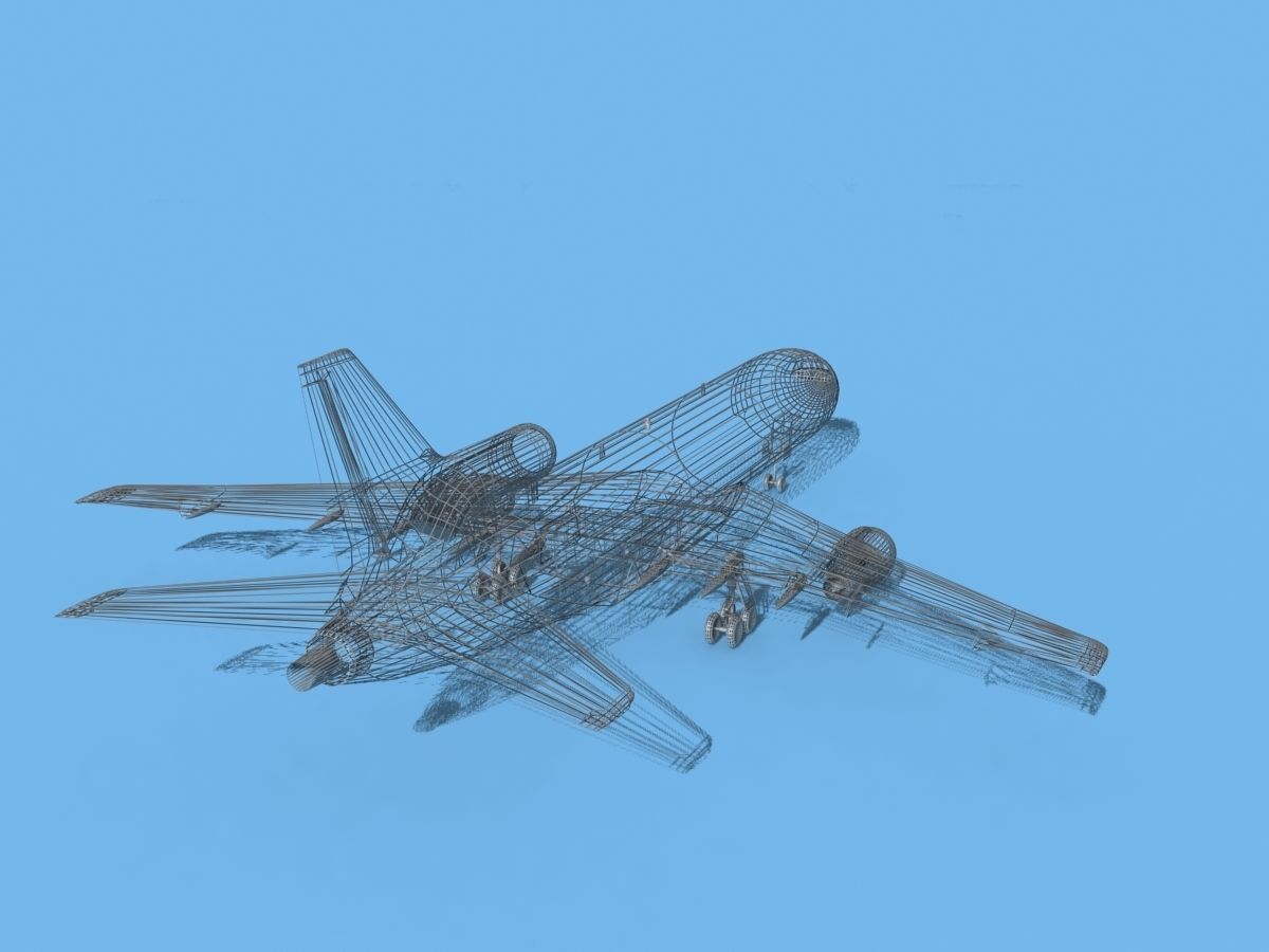 Lockheed L-1011 TriStar Court Line 3D model rigged | CGTrader