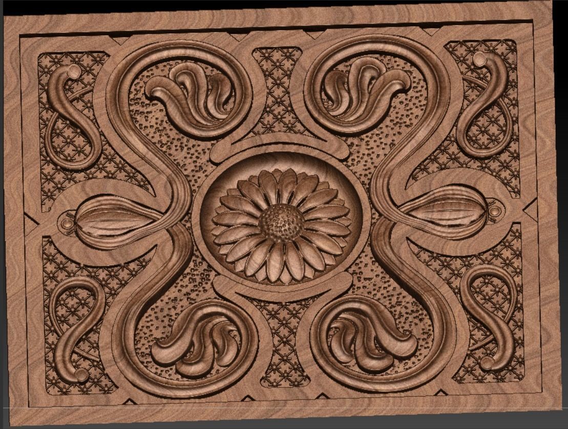 Decorative panel STL 3D model 3D printable | CGTrader