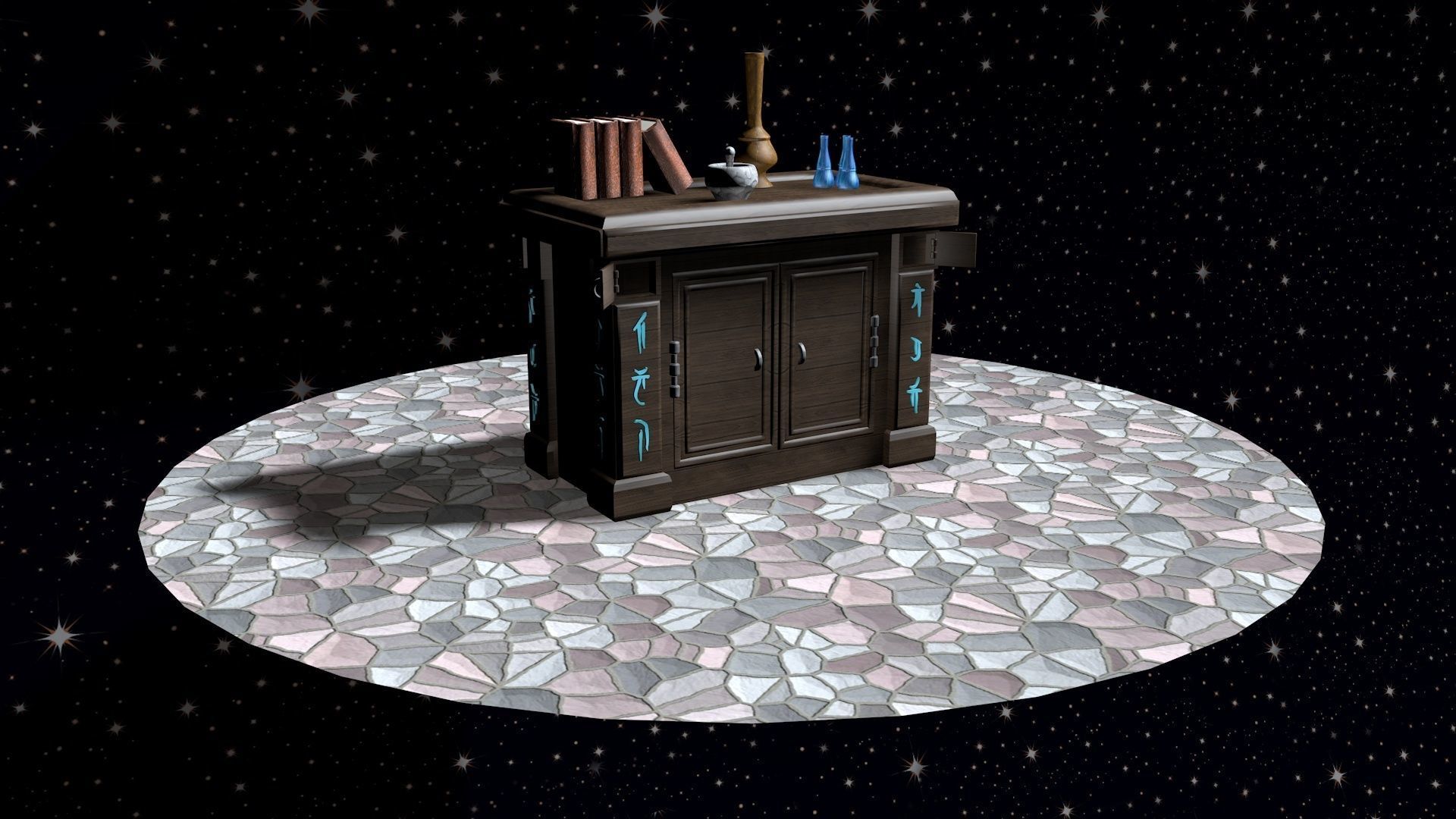 3D model Alchemist table VR / AR / low-poly | CGTrader