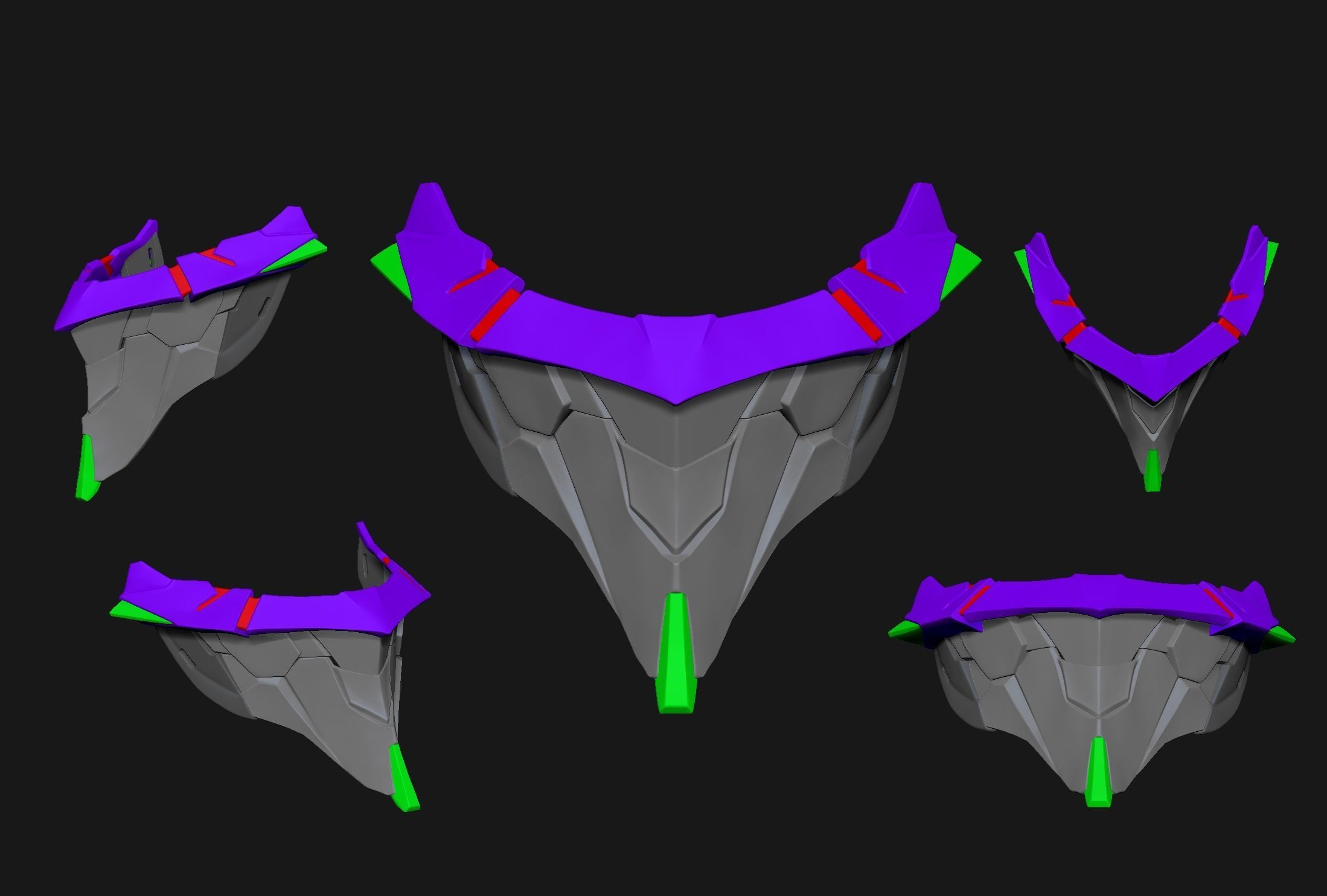 UNIT 01 Custom Mask Fan Art 3D model 3D printable | CGTrader