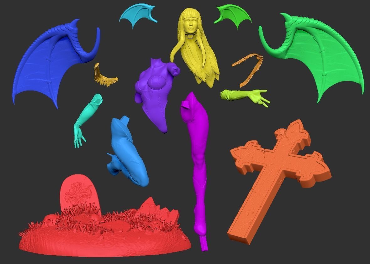 Morrigan Aensland Statue 3D model 3D printable | CGTrader