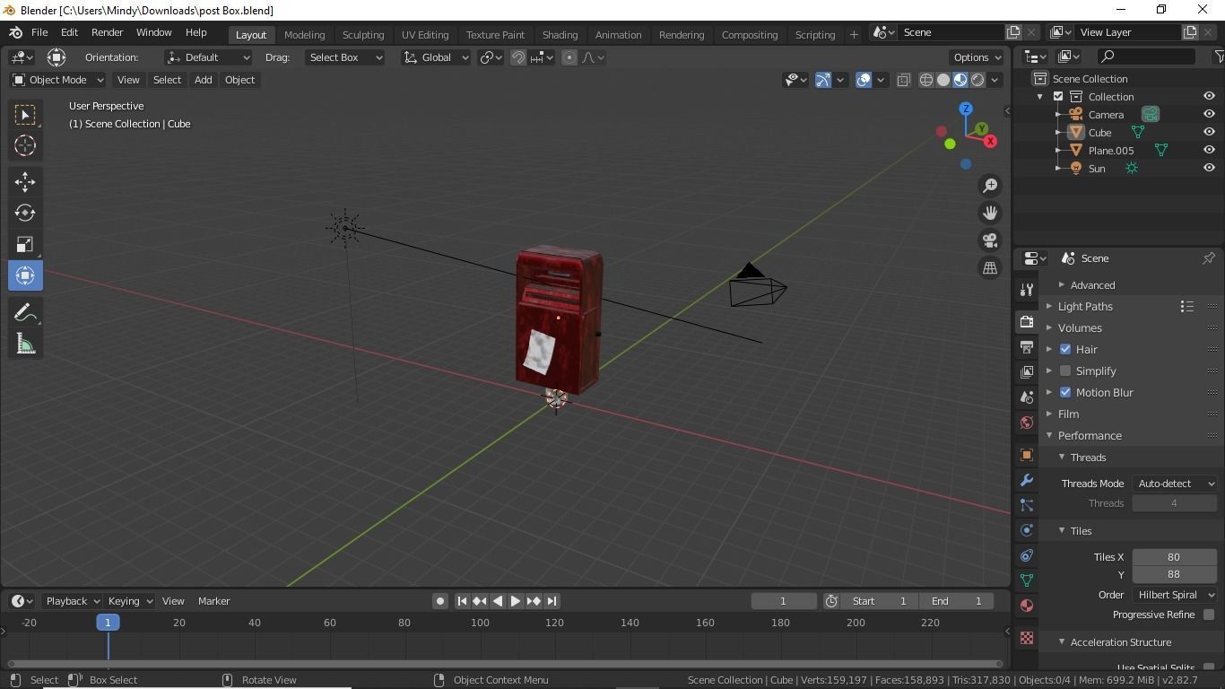 Realistic Post Box free VR / AR / low-poly 3D model | CGTrader