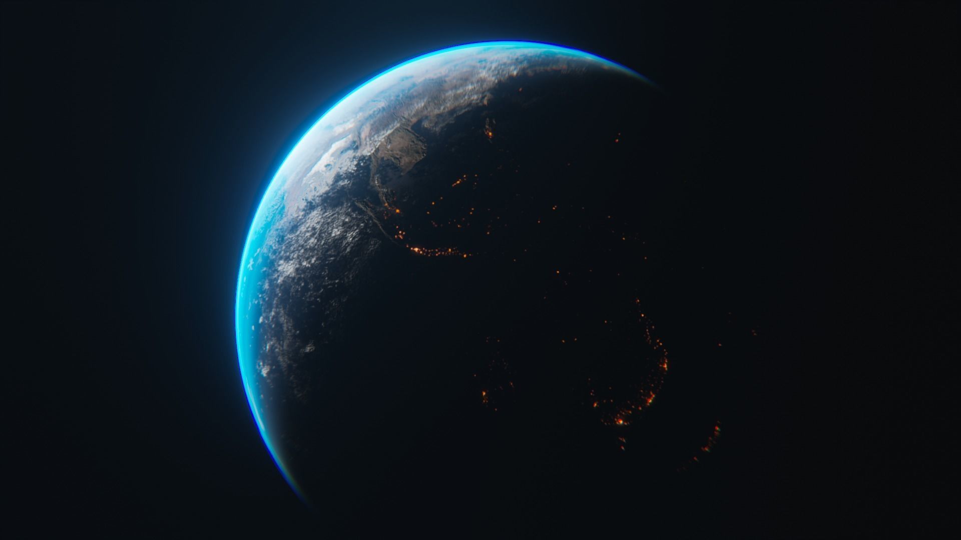 Earth Cinematic Blender free VR / AR / low-poly 3D model animated ...