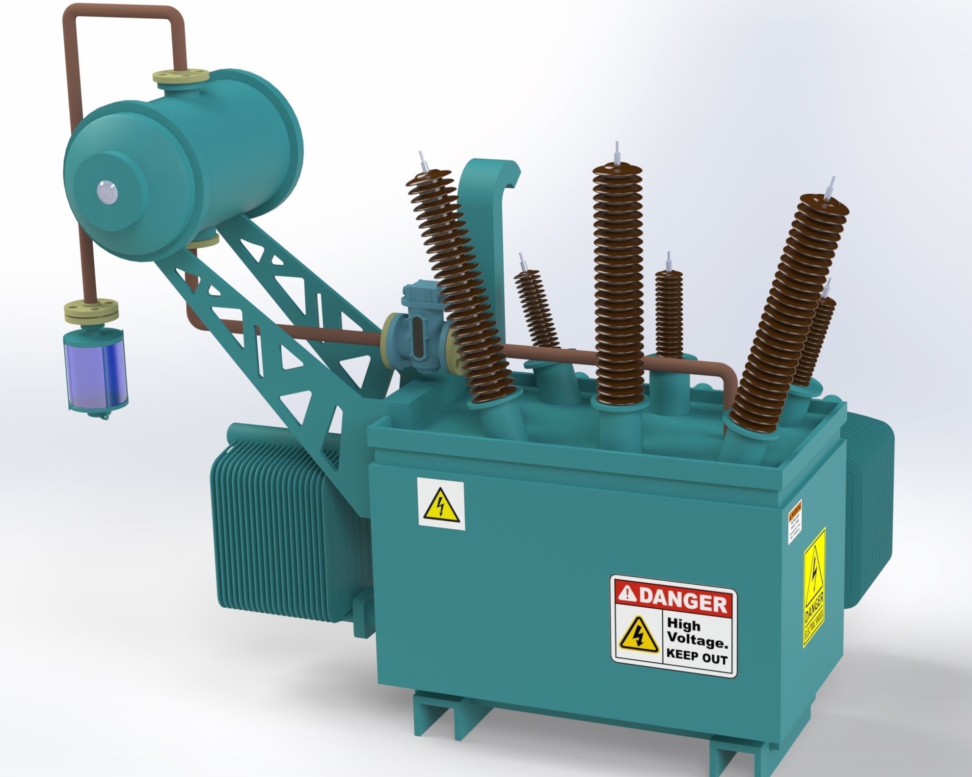 Electrical Transformer with Assembly 3D model animated | CGTrader