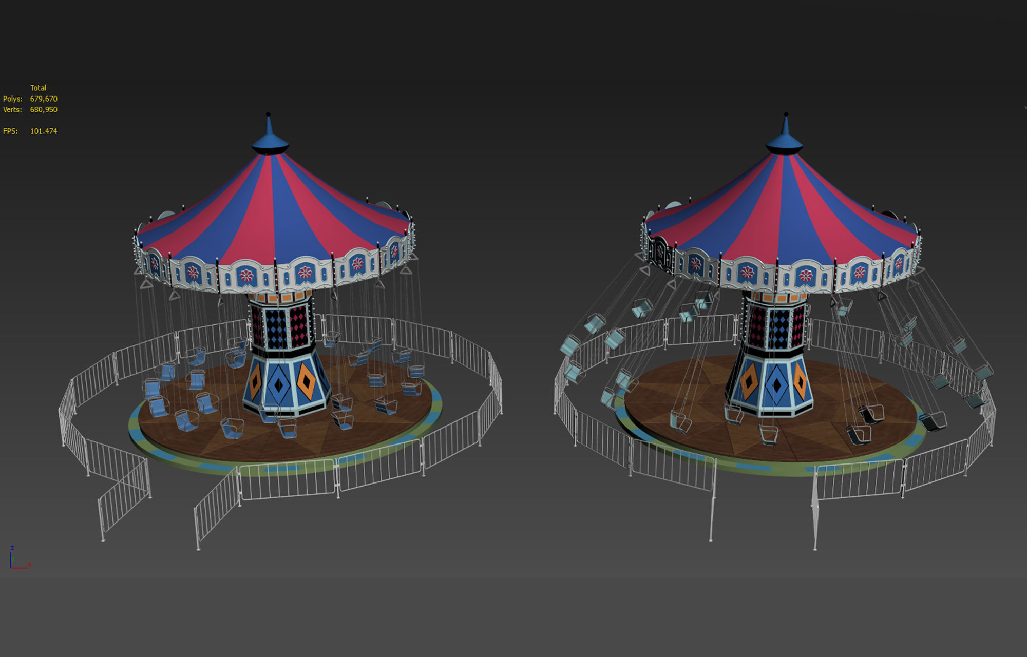 Funfair Ride 3D model | CGTrader