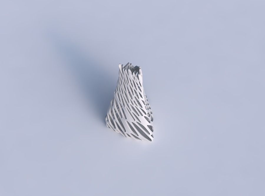 Vase grounded tilted triangle 3D model 3D printable | CGTrader