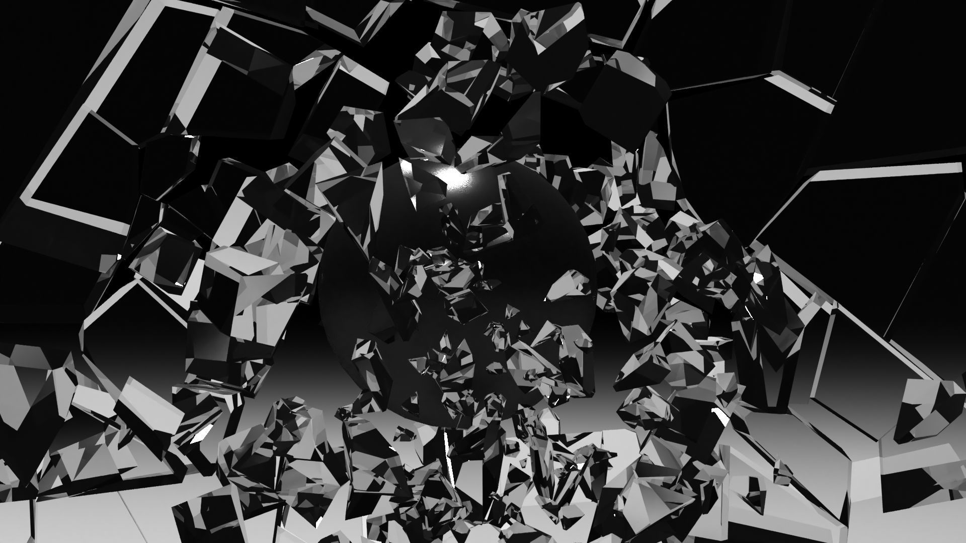 glass shattered animated 3D model animated | CGTrader