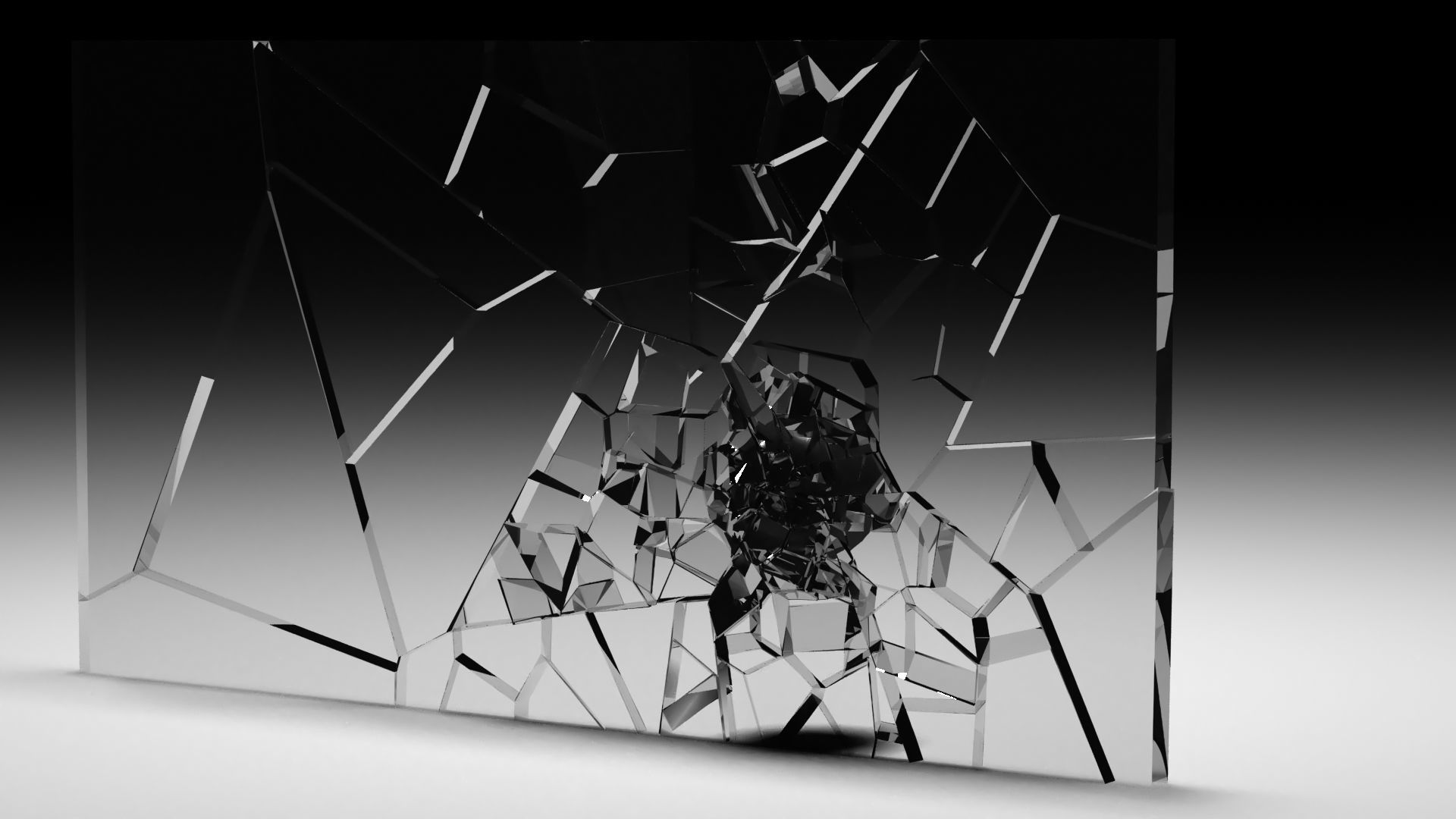 glass shattered animated 3D model animated | CGTrader