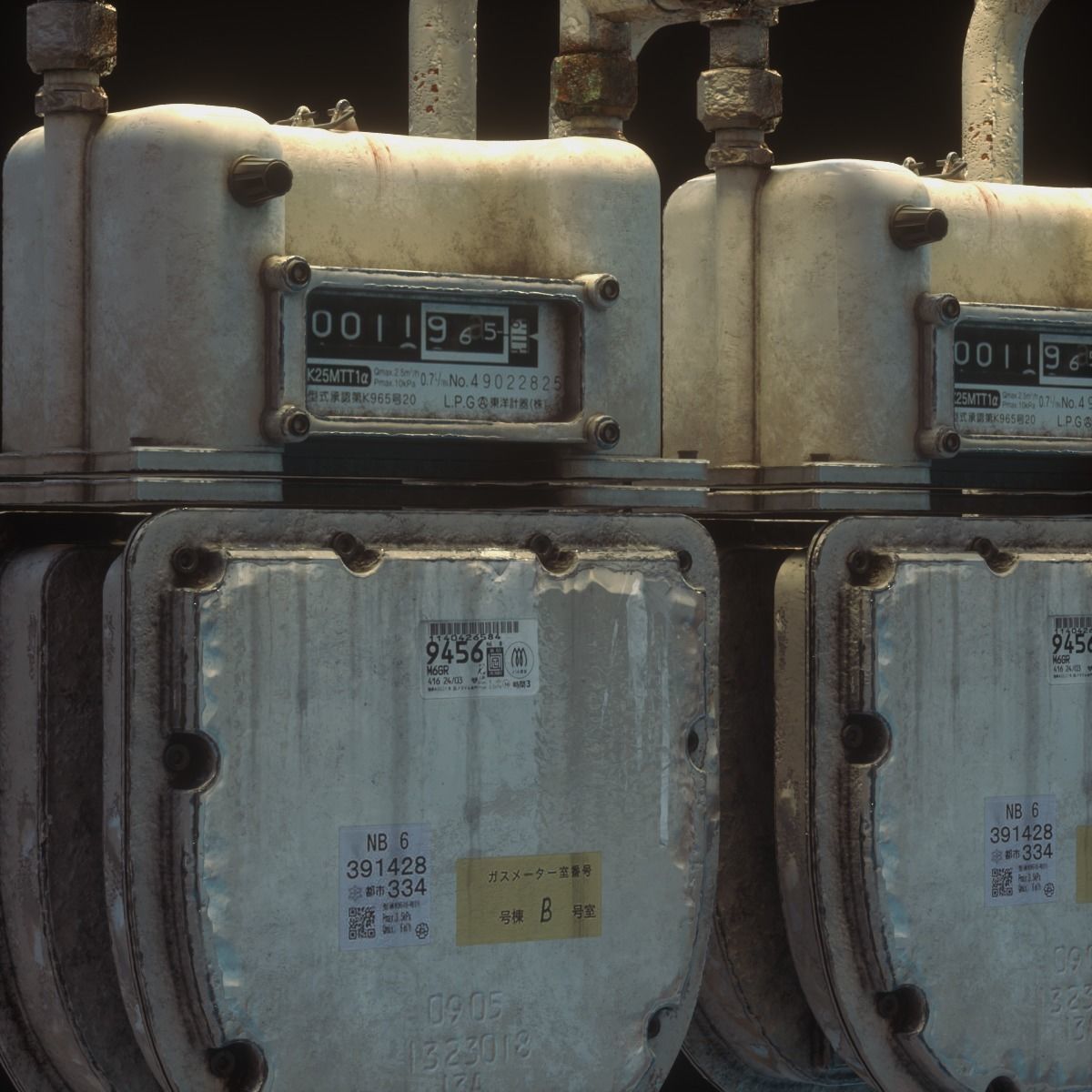 Japanese Gas Meter 3D model | CGTrader