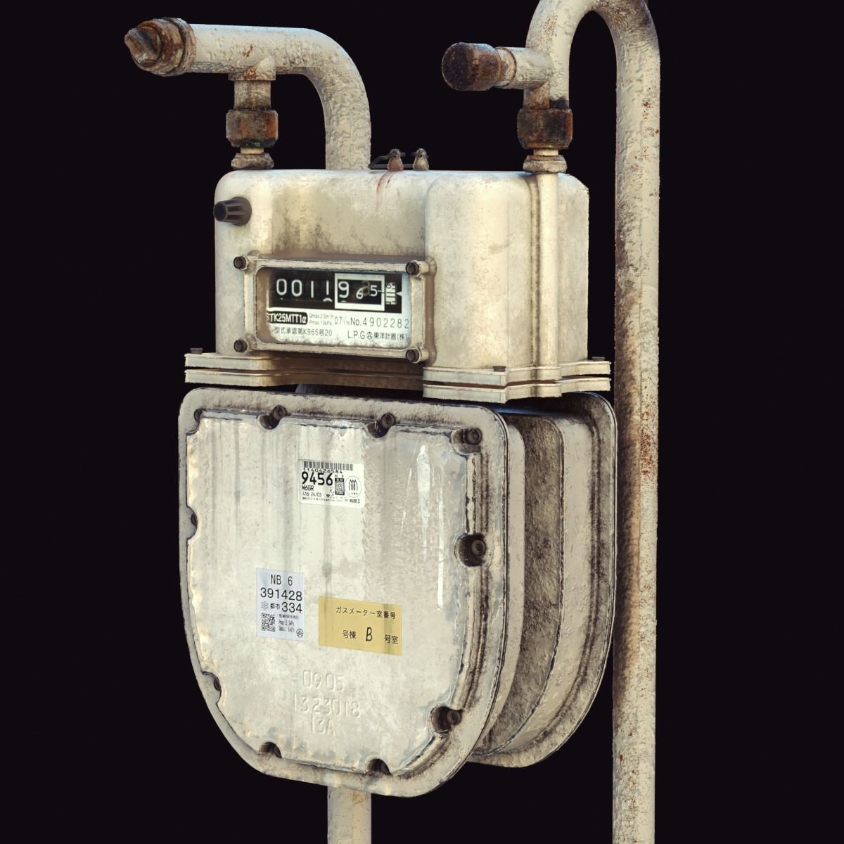 Japanese Gas Meter 3D model | CGTrader