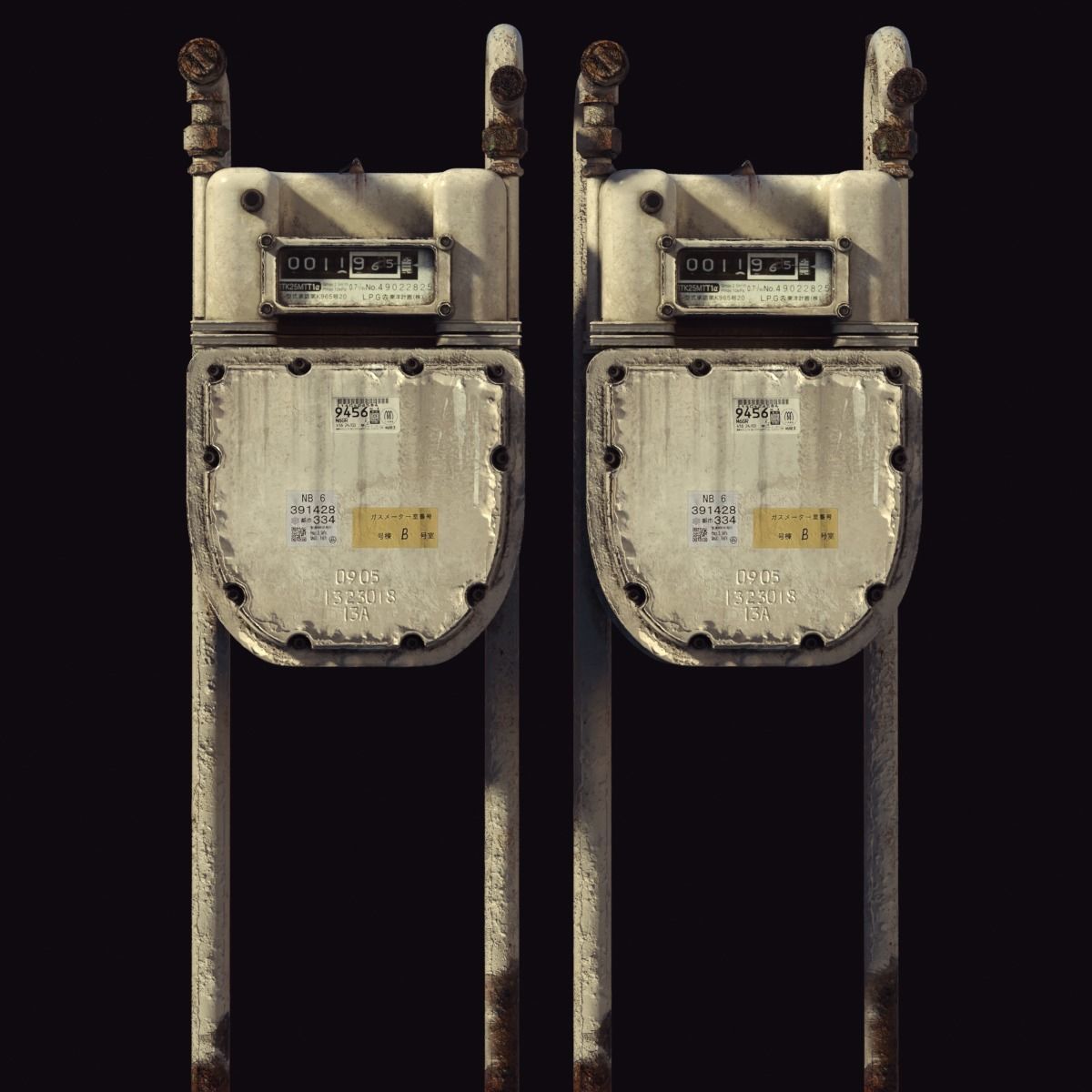 Japanese Gas Meter 3D model | CGTrader