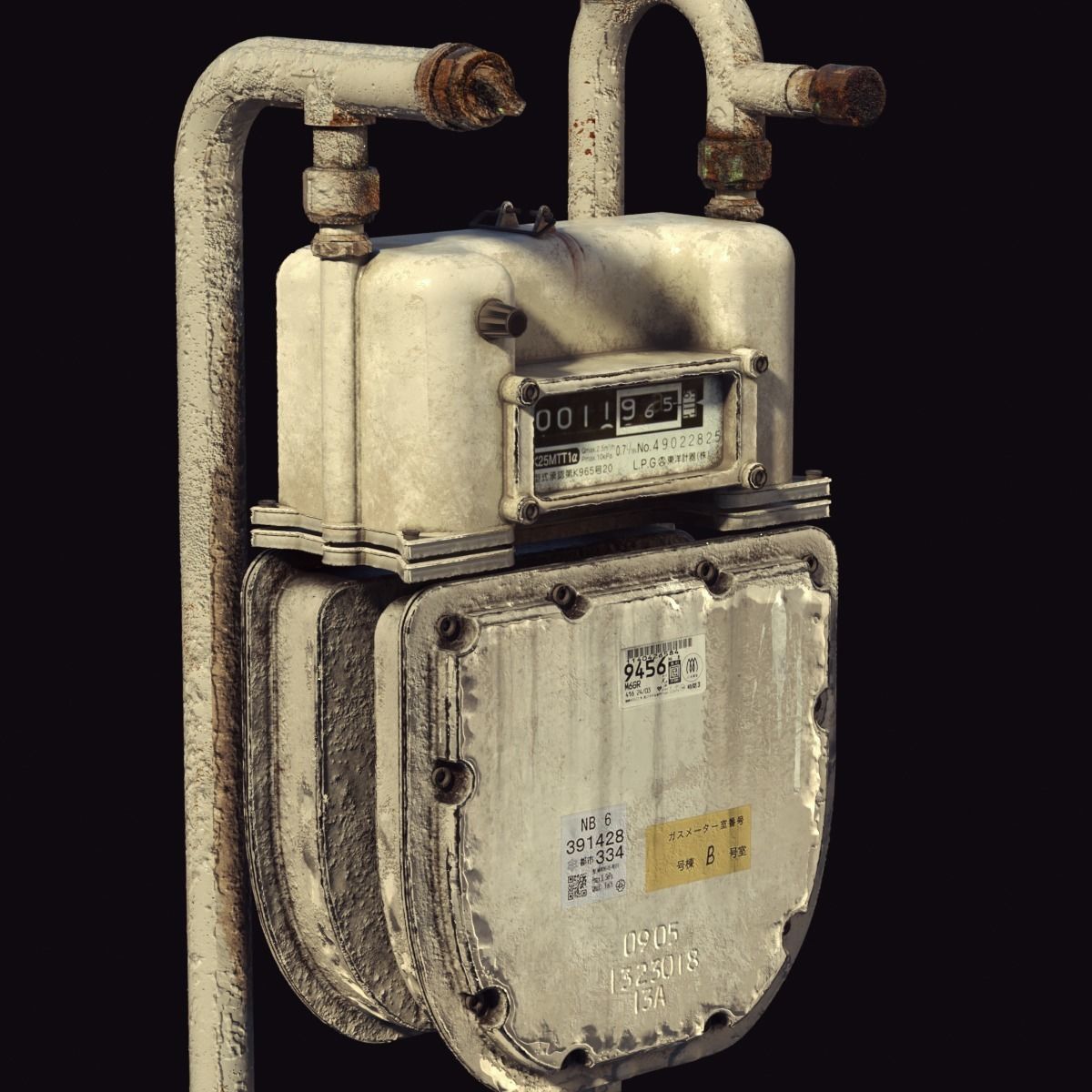 Japanese Gas Meter 3D model | CGTrader
