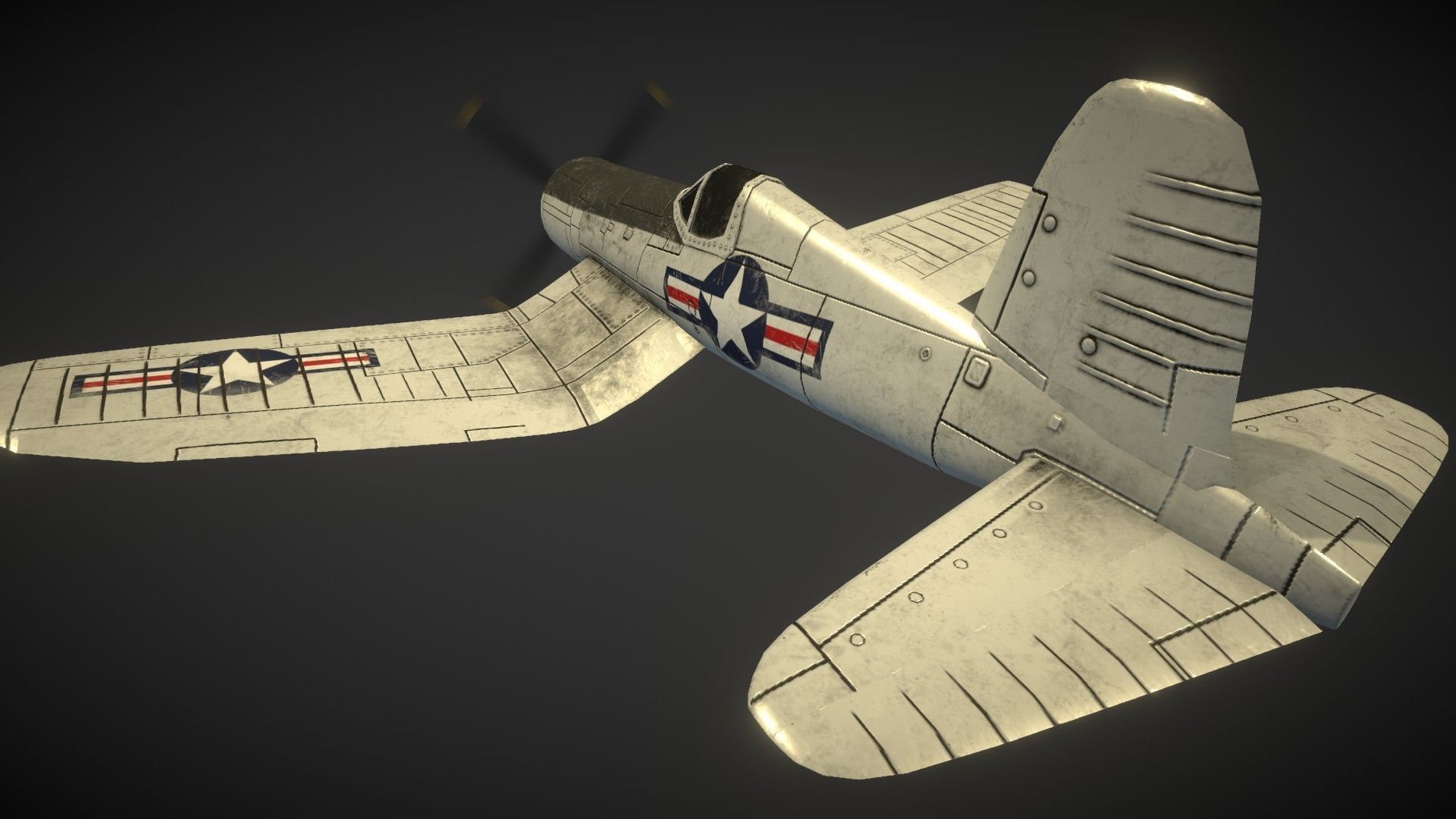 3D model Vought F4U Corsair VR / AR / low-poly | CGTrader