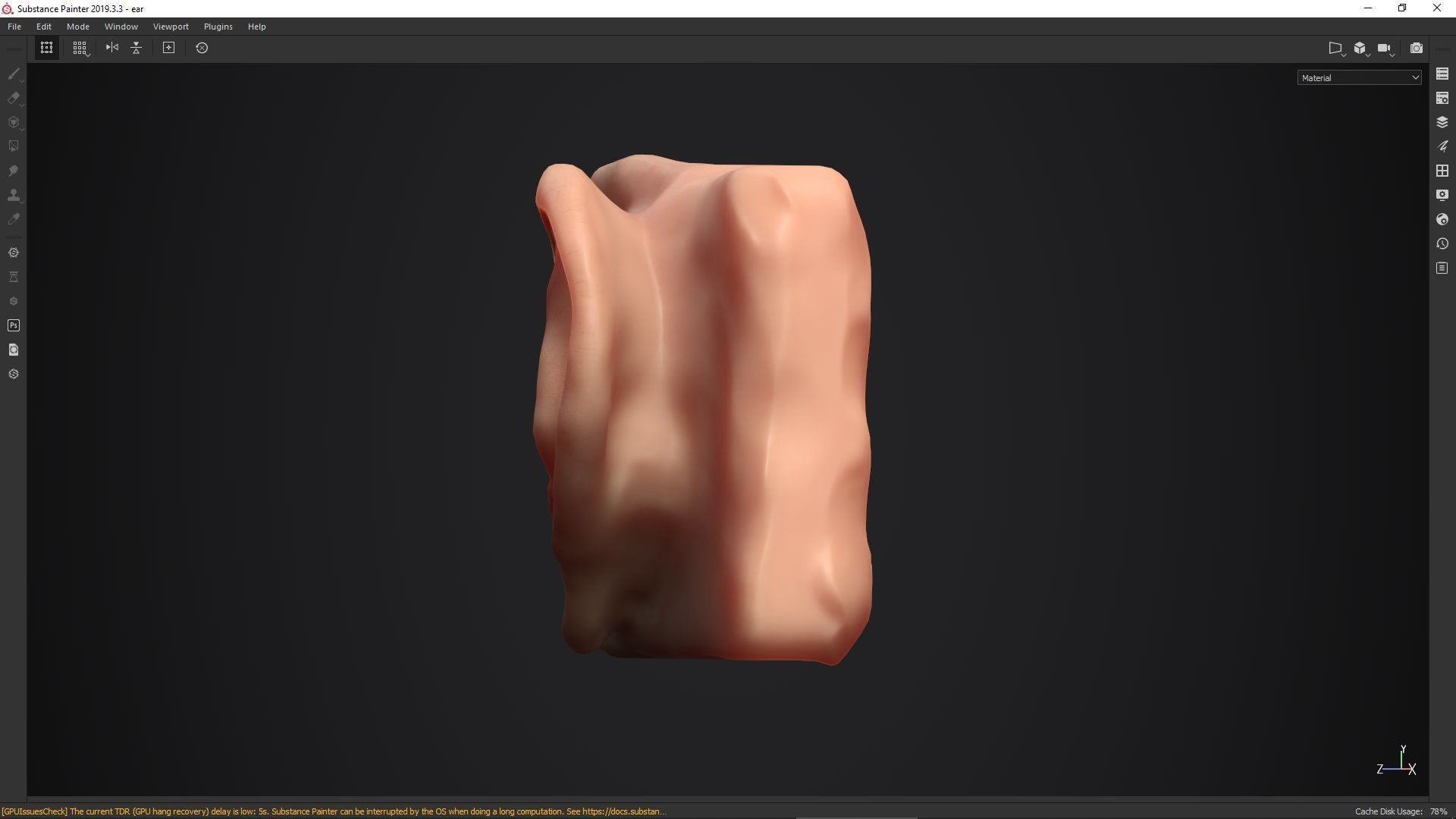 3D model ear low poly and high poly PBR and ready for 3d print VR / AR ...