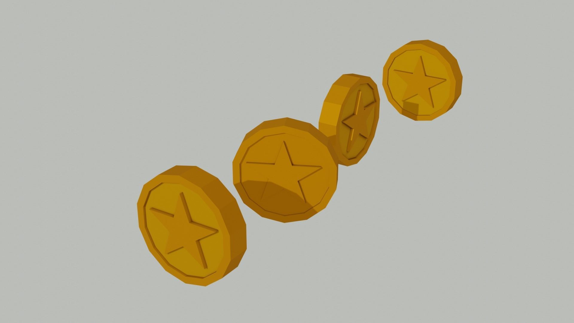 3D model Toon Coin VR / AR / low-poly | CGTrader