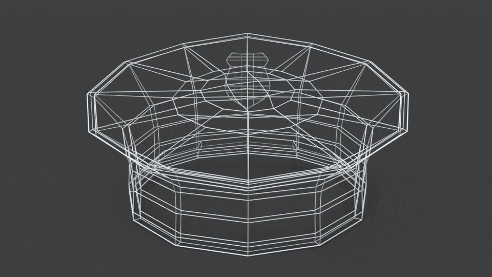 3D model Low Poly Cartoon Police Hat VR / AR / low-poly | CGTrader