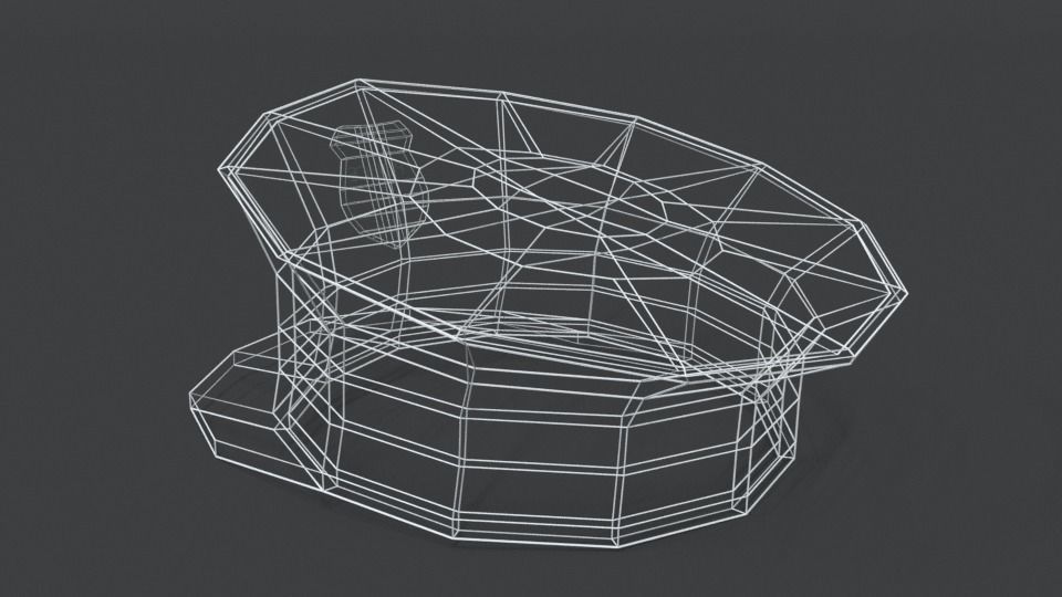 3D model Low Poly Cartoon Police Hat VR / AR / low-poly | CGTrader
