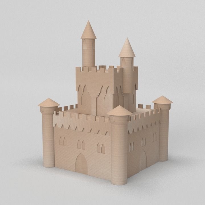 Cardboard Castle 3D model | CGTrader