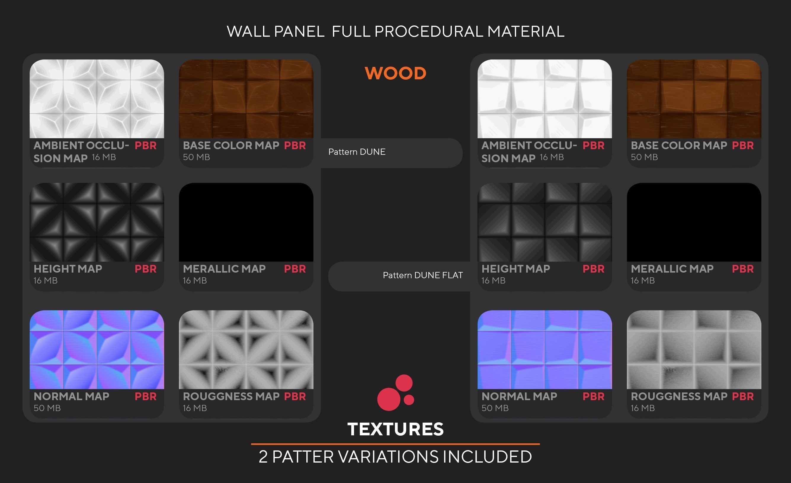 Wall panel Full Procedural material 3D model | CGTrader