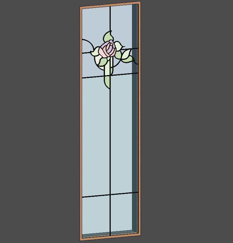 3D model Floral Stained Glass Window pack VR / AR / low-poly | CGTrader