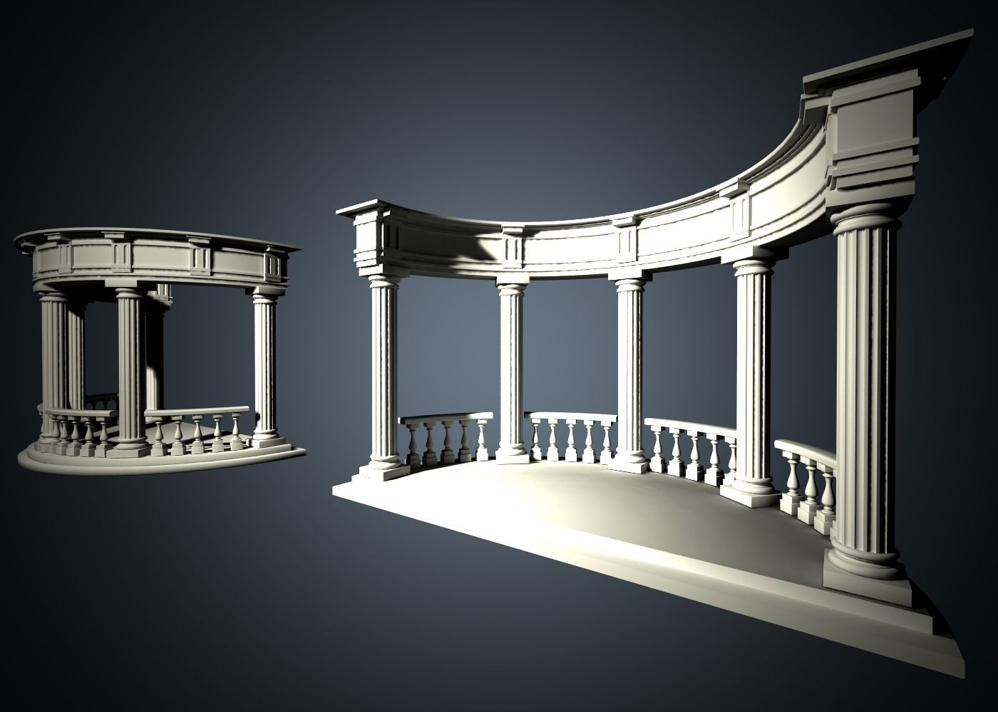 Colonnade 3D model | CGTrader