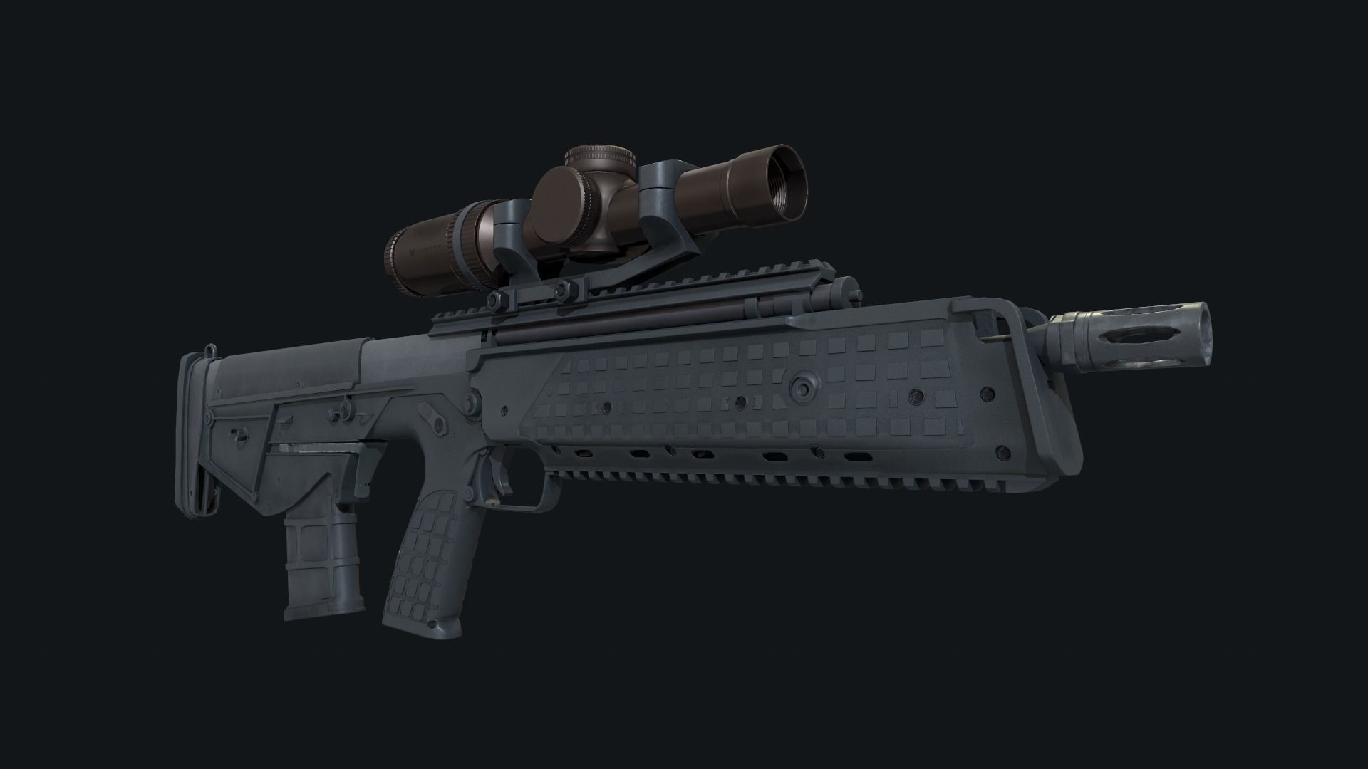 3D model Keltec RDB Rifle - LowPoly PBR Model VR / AR / low-poly | CGTrader
