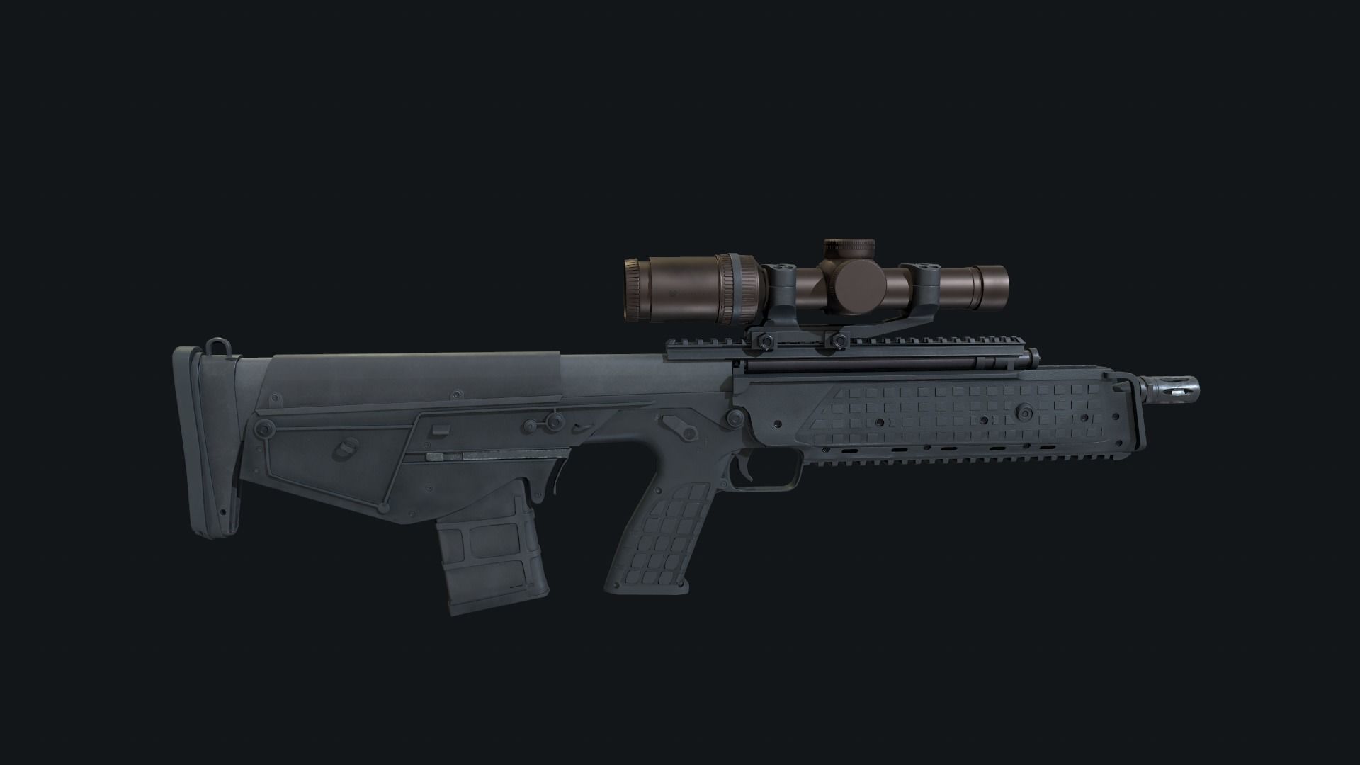 3D model Keltec RDB Rifle - LowPoly PBR Model VR / AR / low-poly | CGTrader