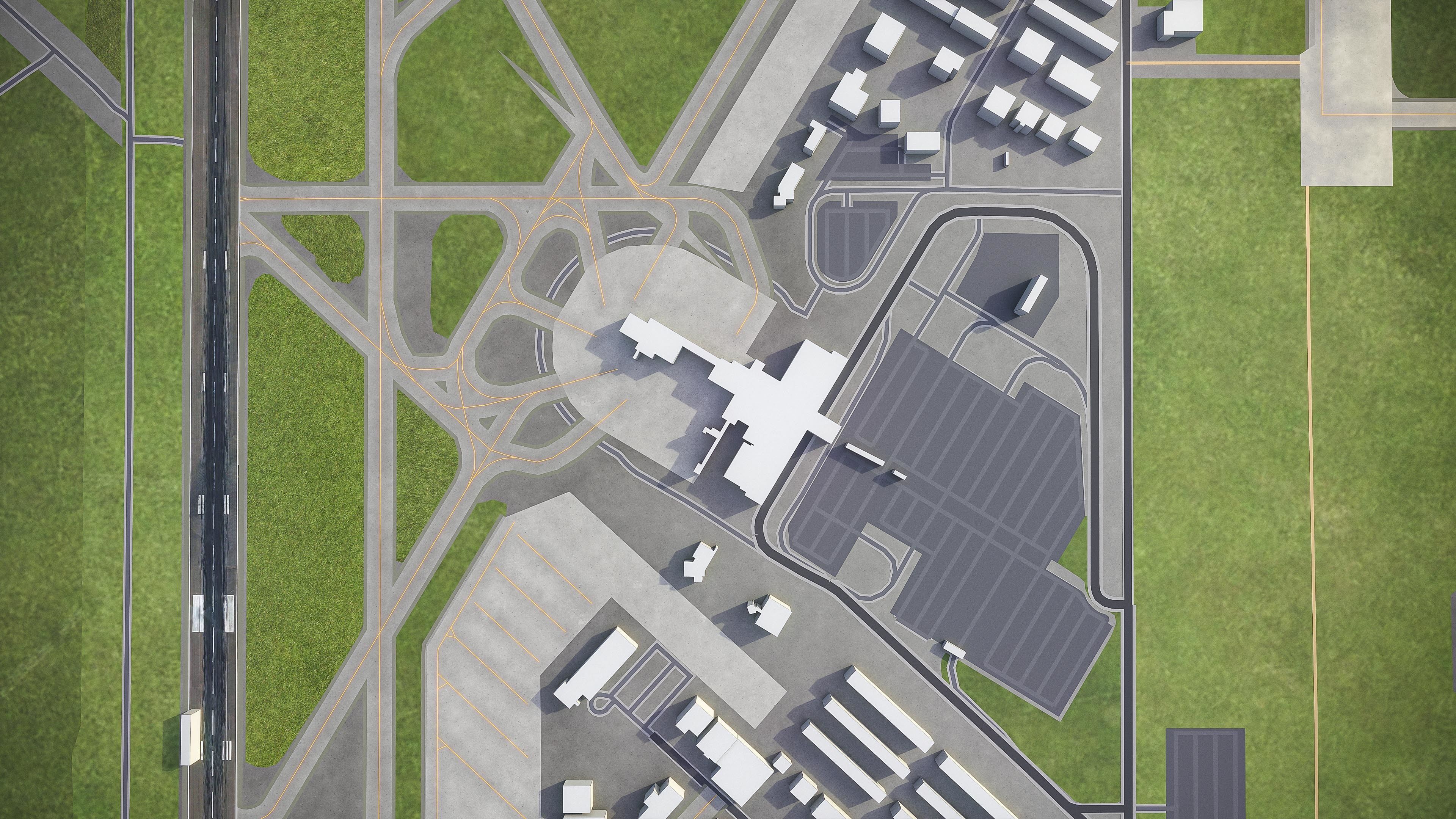 3D model Eugene Airport - EUG VR / AR / low-poly | CGTrader