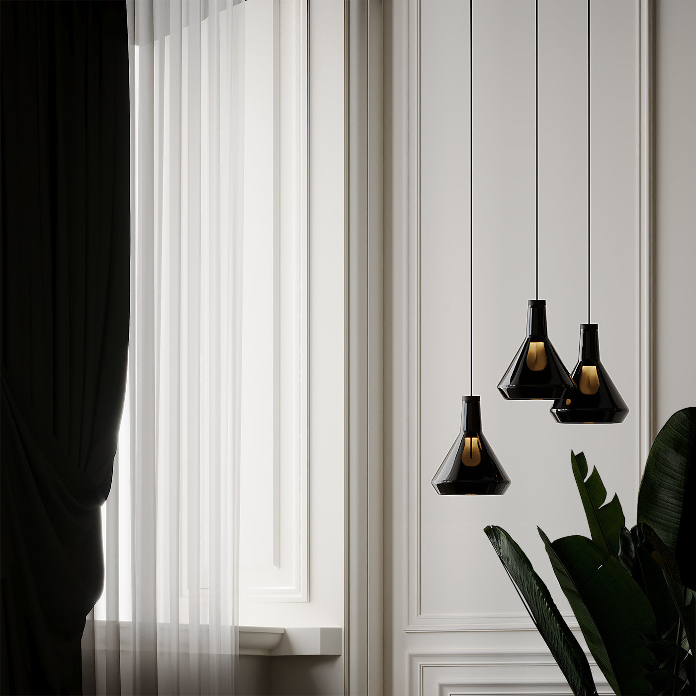 DROP TOP LAMP SHADE SET WITH PLUMEN 002 LED BULB 3D model | CGTrader