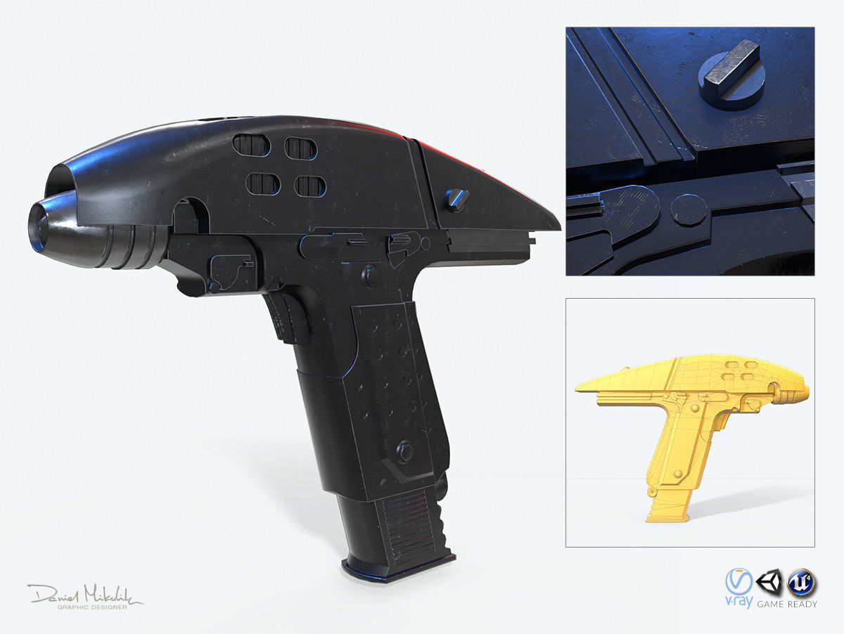 3D model Phaser Gun Type 2 2287 VR / AR / low-poly | CGTrader