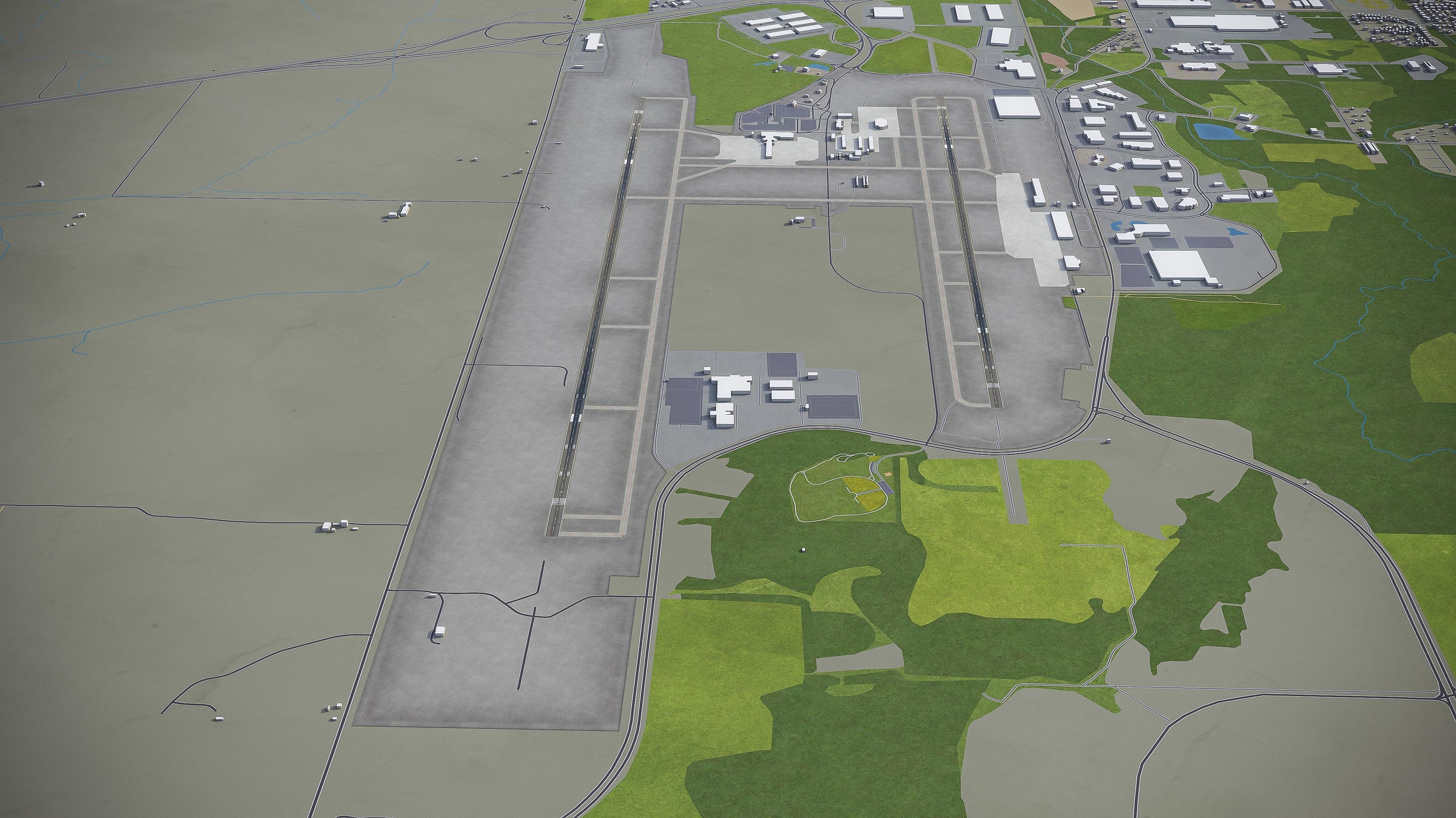 3D model Huntsville Airport VR / AR / low-poly | CGTrader