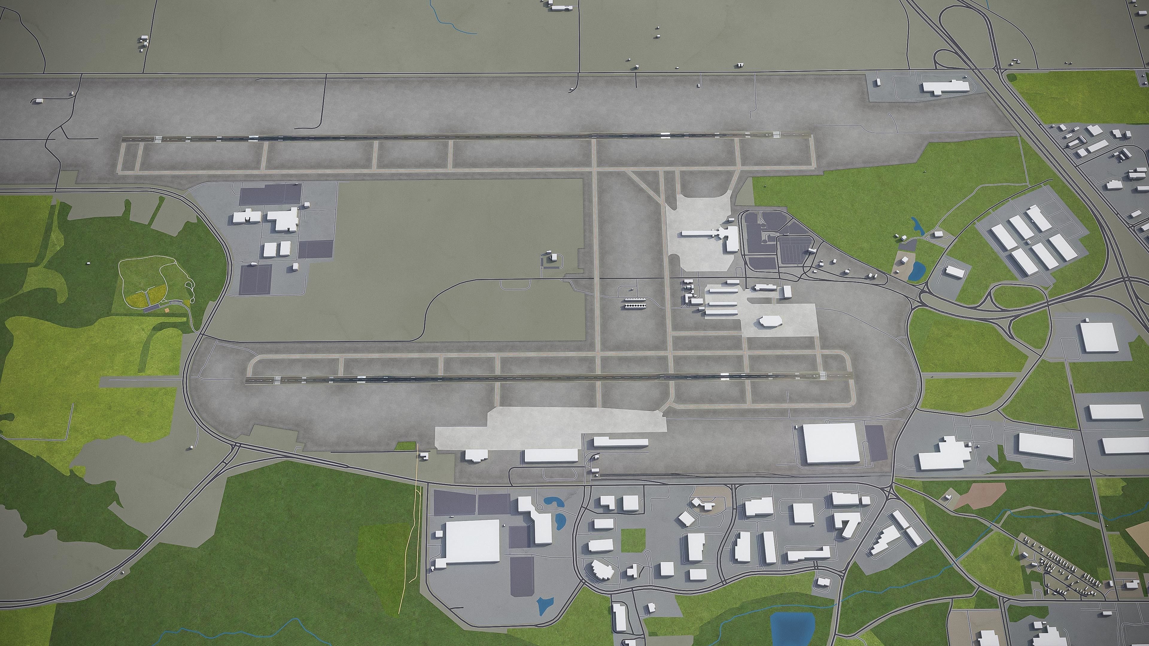 3D model Huntsville Airport VR / AR / low-poly | CGTrader