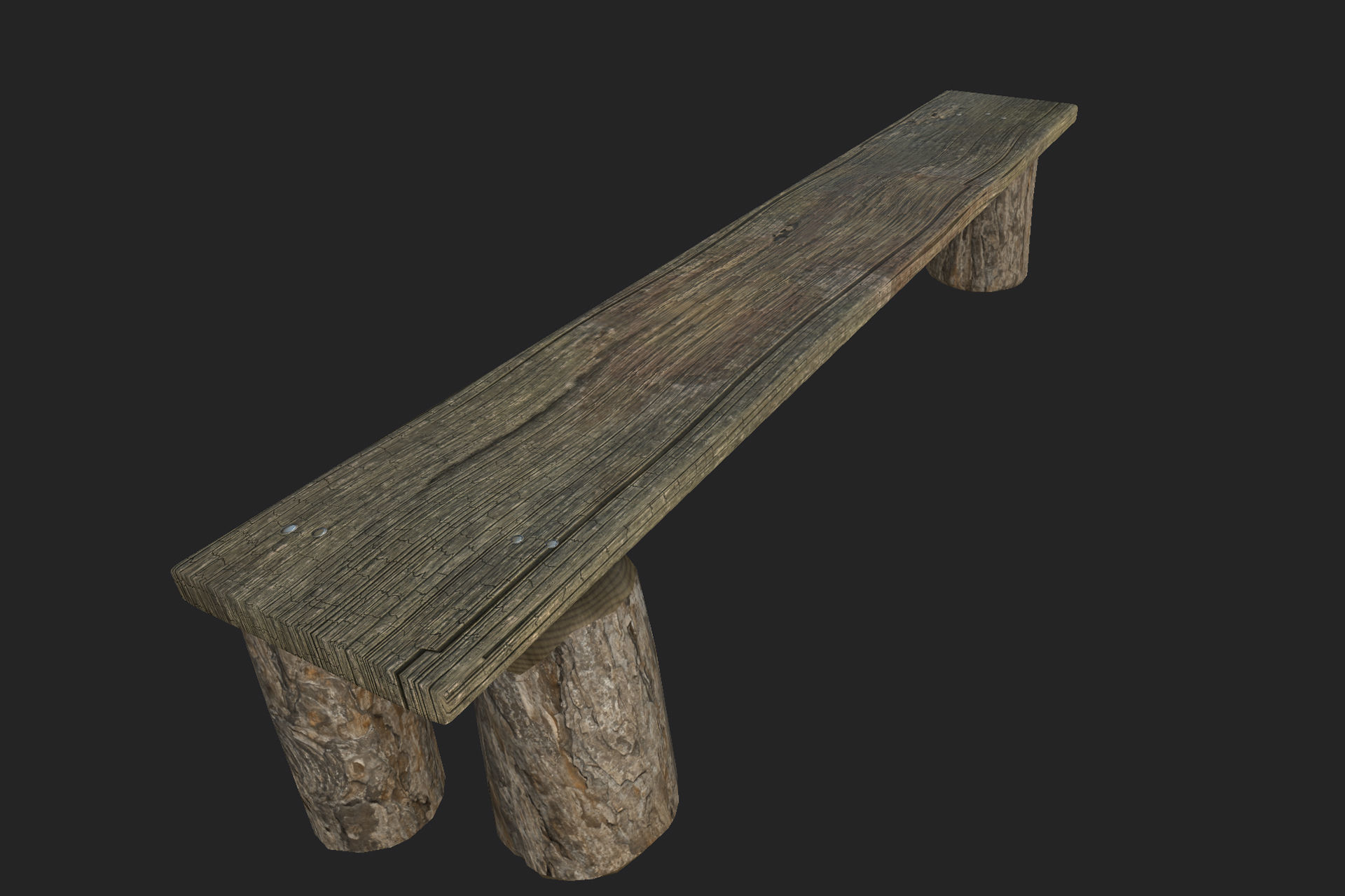 3D model HQ PBR 4K Medieval bench VR / AR / low-poly | CGTrader