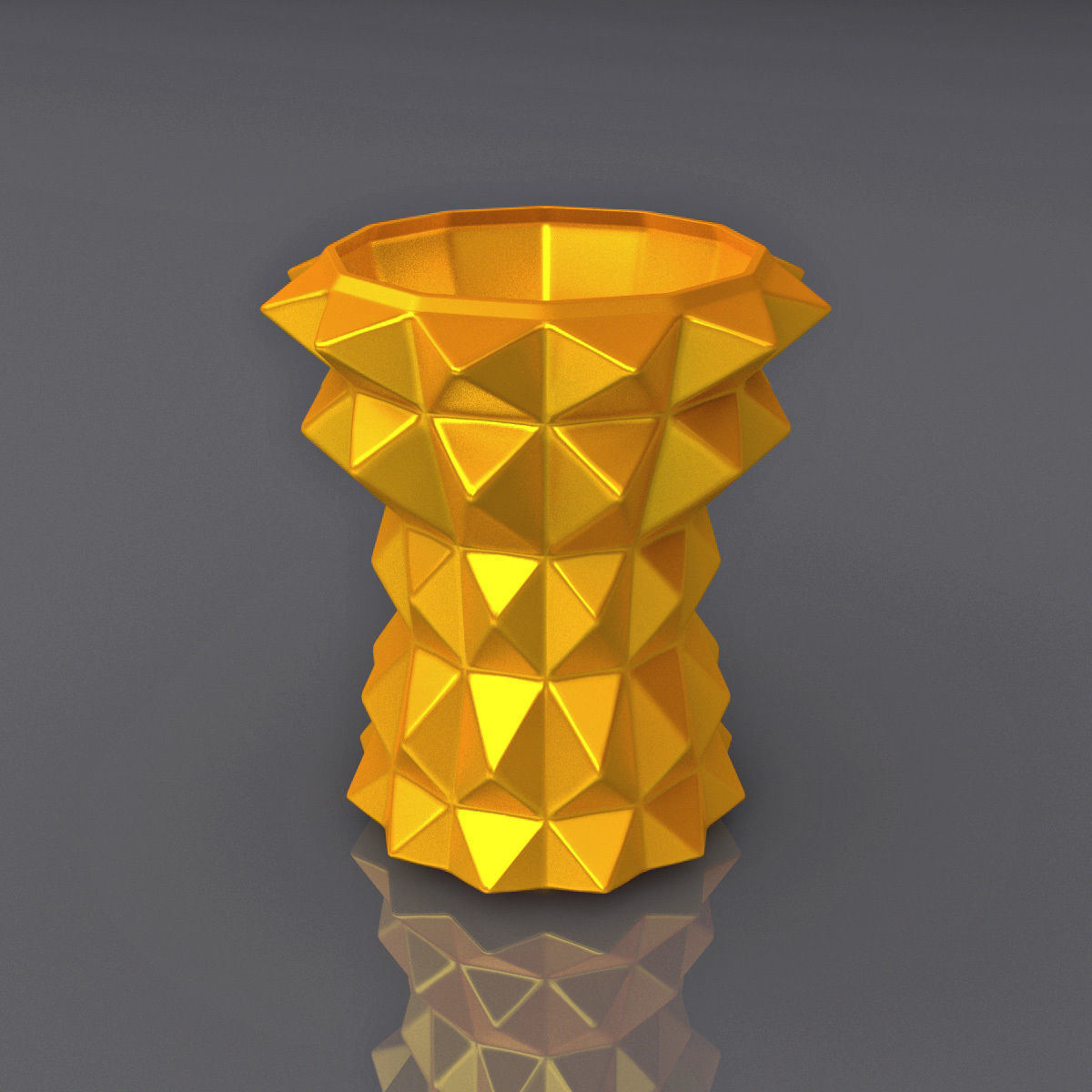 Triangulation Vase Geometric Shape 3D Print Model 3D model 3D printable ...