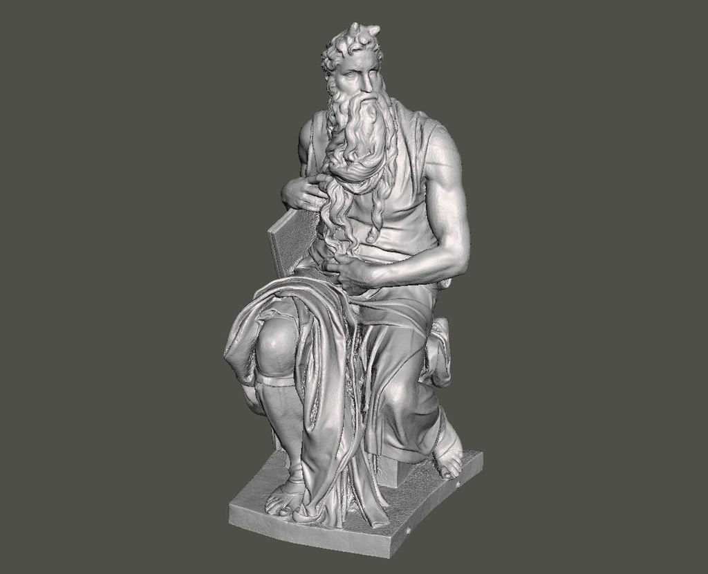 Moses By Michelangelo Sculpture Statue 3D Scan free 3D model 3D ...