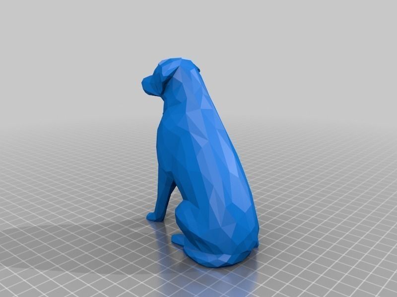 Low Poly Labrador Dog Statue free 3D model 3D printable | CGTrader