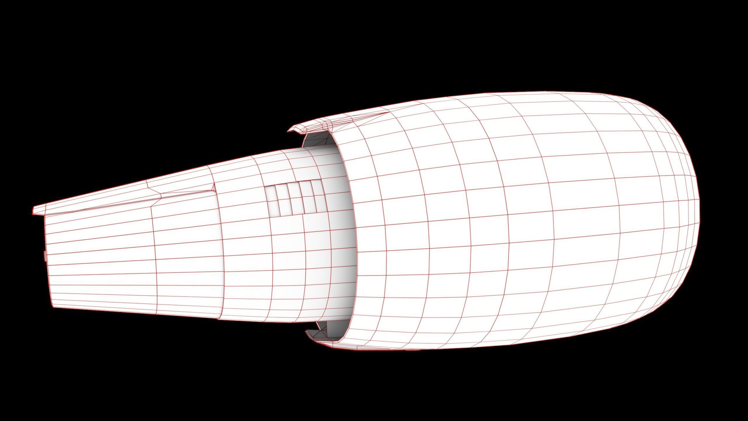 General Electric CF6 80C2 Optimized for Flight simulator use 3D model ...