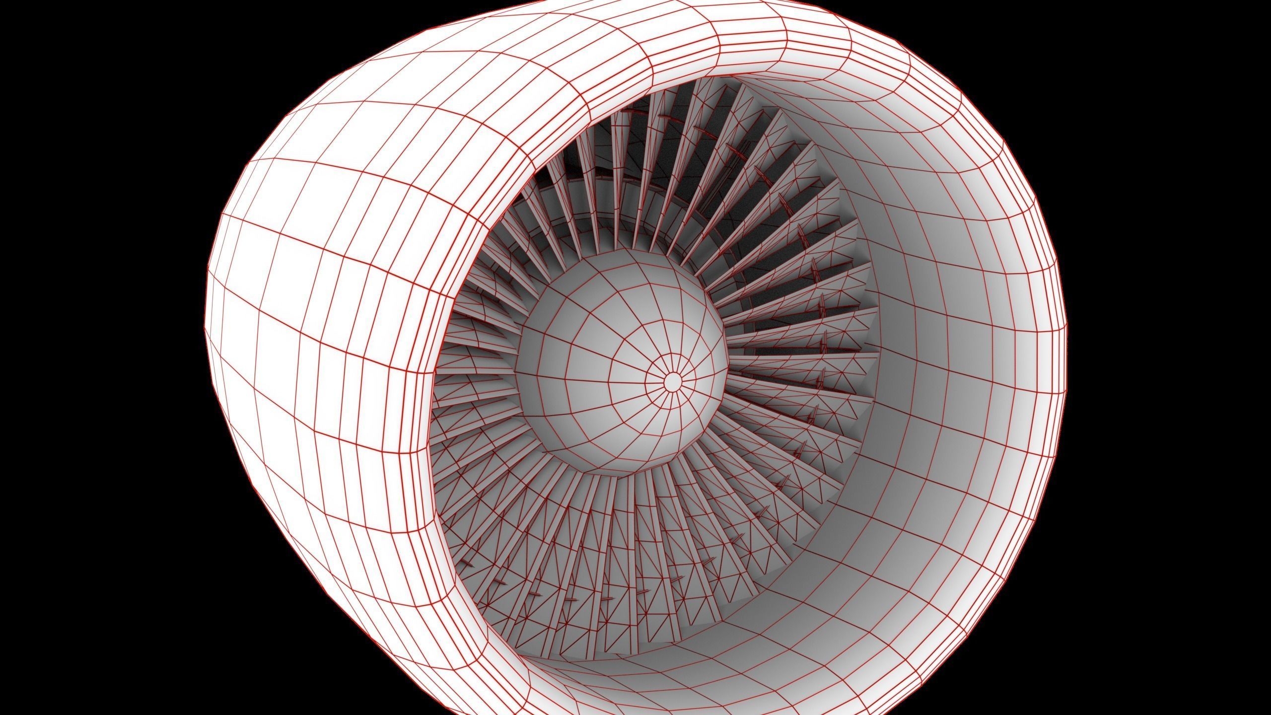 General Electric CF6 80C2 Optimized for Flight simulator use 3D model ...