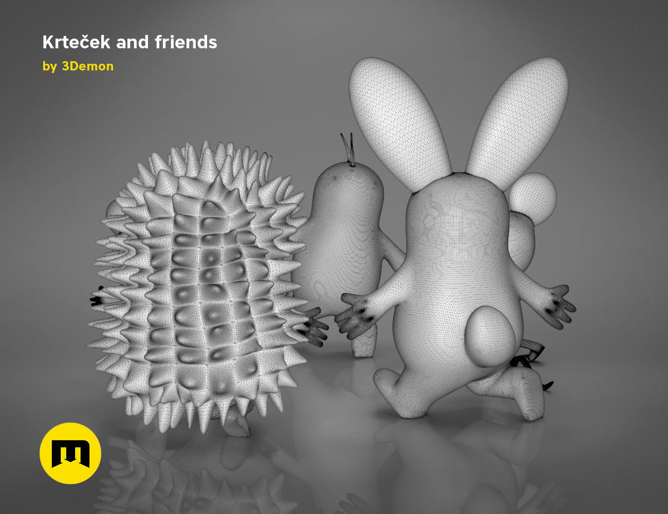 Krtek and his friends 3D model 3D printable | CGTrader