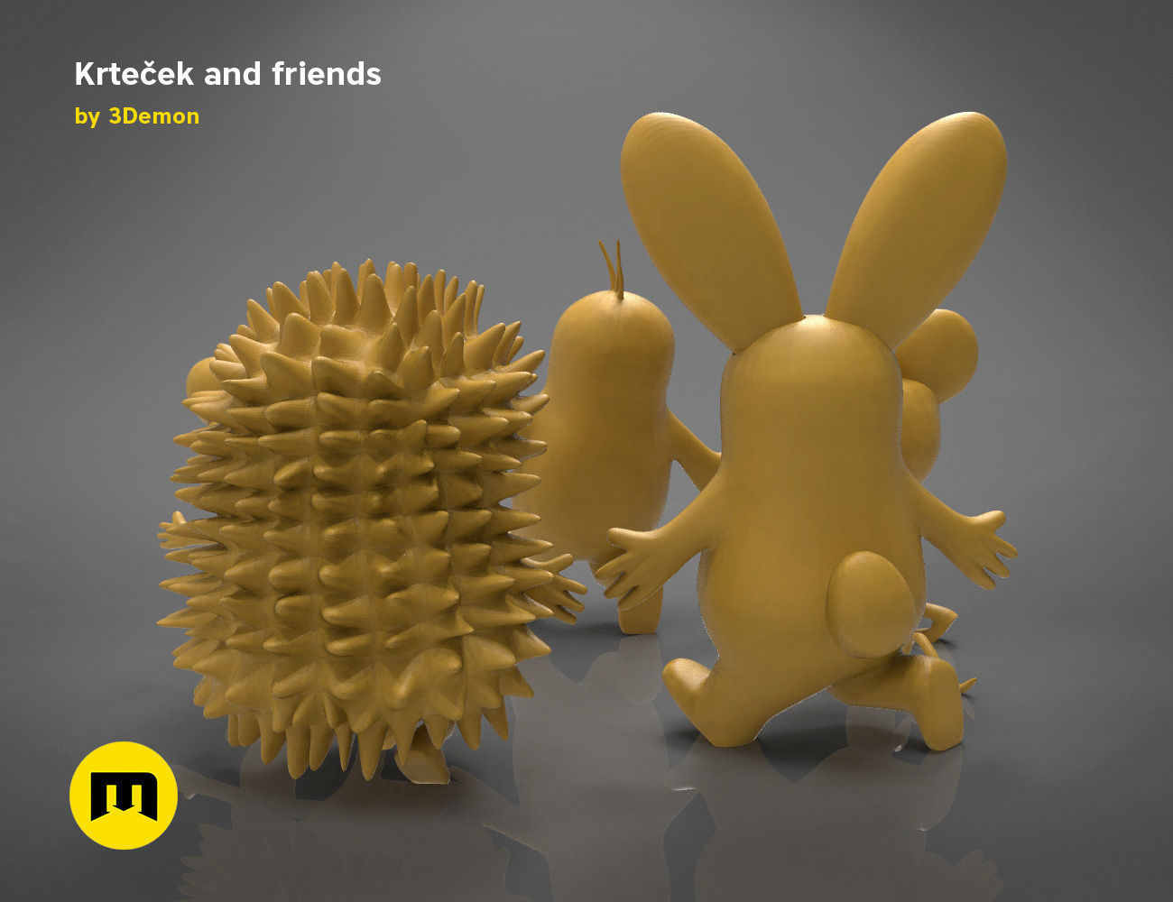 Krtek and his friends 3D model 3D printable | CGTrader