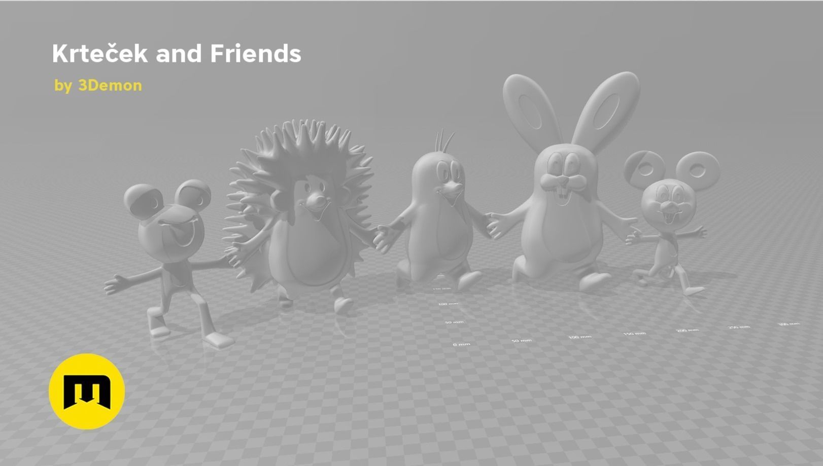 Krtek and his friends 3D model 3D printable | CGTrader