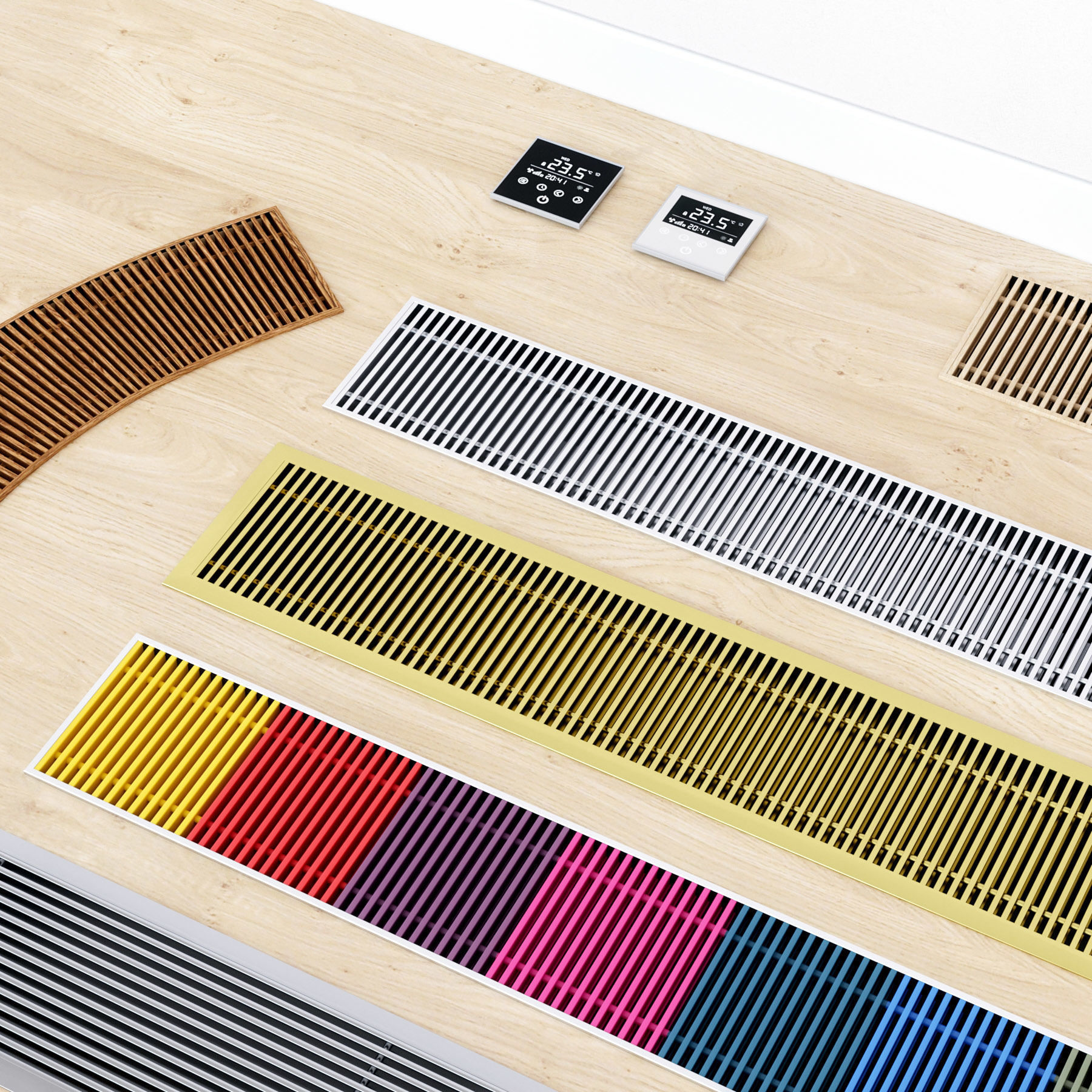 Convectors Ntherm and temperature controller Vartronic 3D model | CGTrader