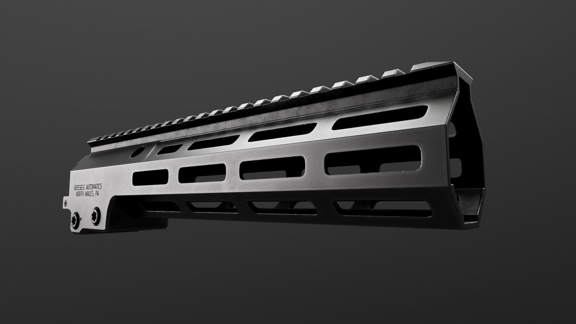 3D model Geissele Super Modular Rail MK16 MLOK AR15 Handguard VR / AR ...