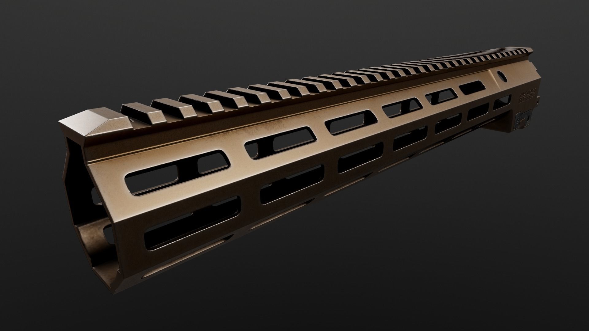 3D model Geissele Super Modular Rail MK16 MLOK AR15 Handguard VR / AR ...